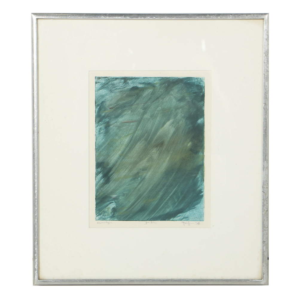 John Griefen Monotype on Paper "For Ken" | EBTH