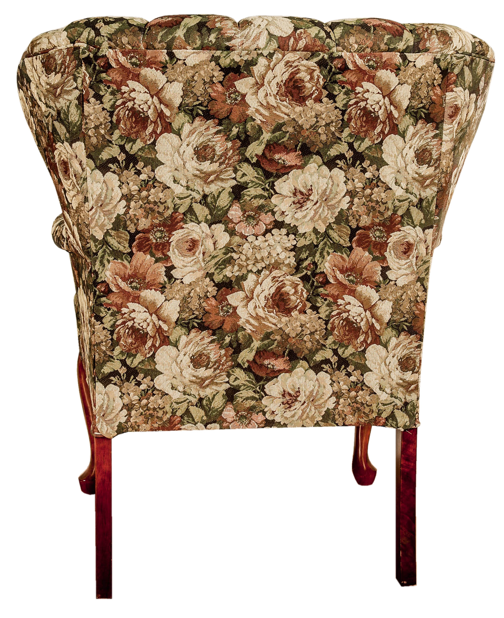 Wingback Chair and Ottoman with Floral Print by Best | EBTH