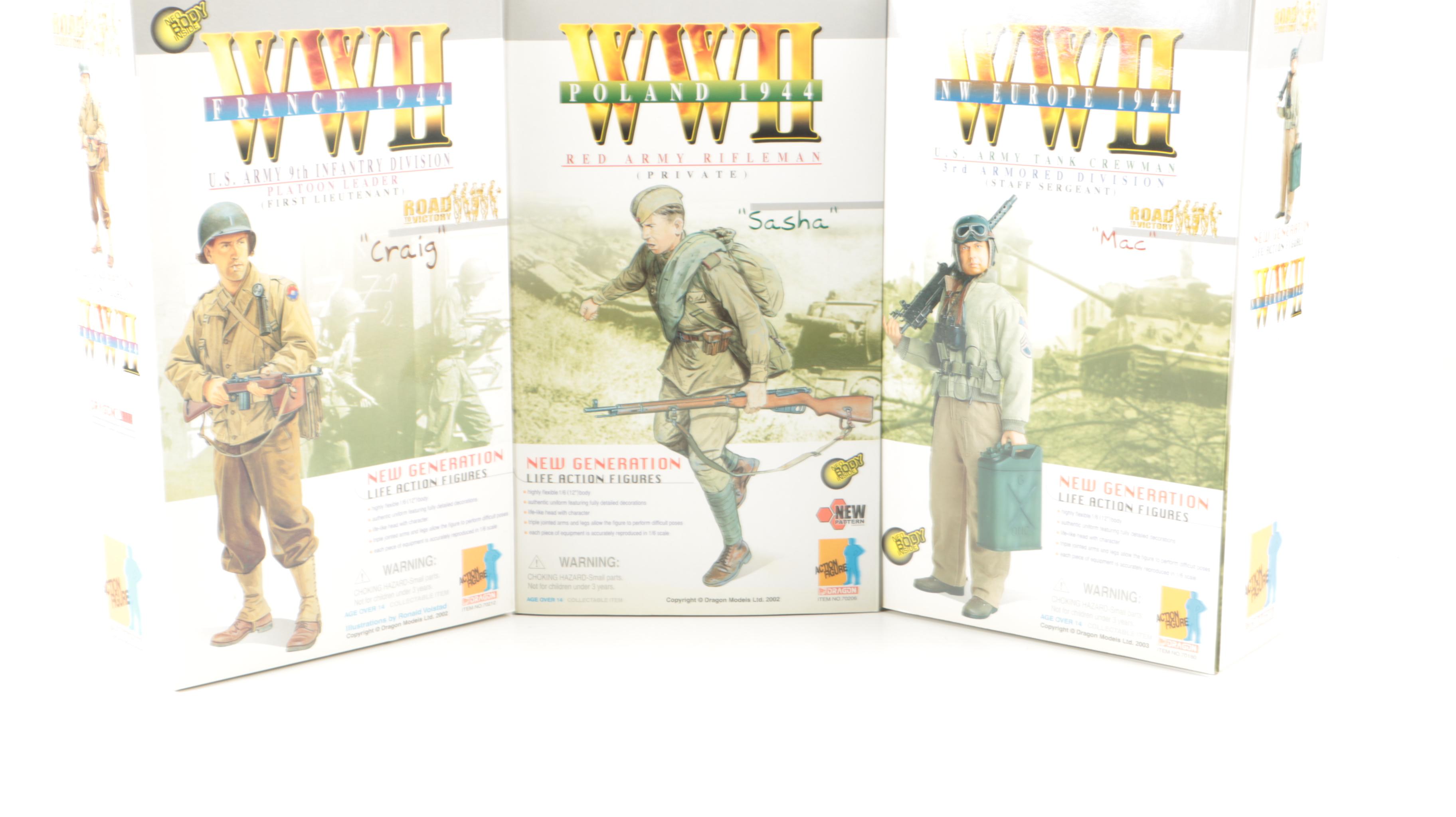 Commemorative WWII 12" Dragon Action Figures | EBTH