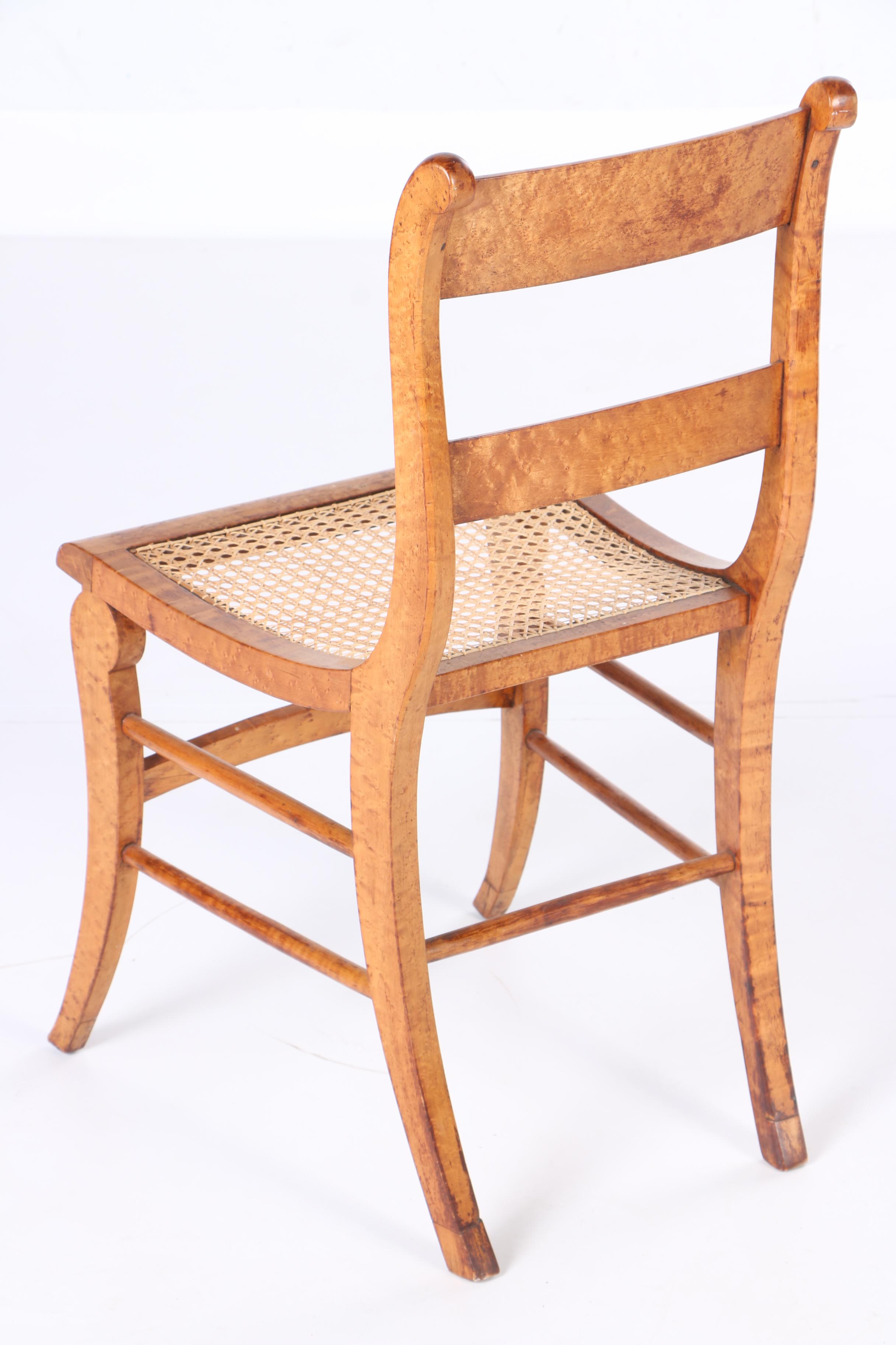 Bird's Eye Maple Phyfe Style Chair Pair | EBTH