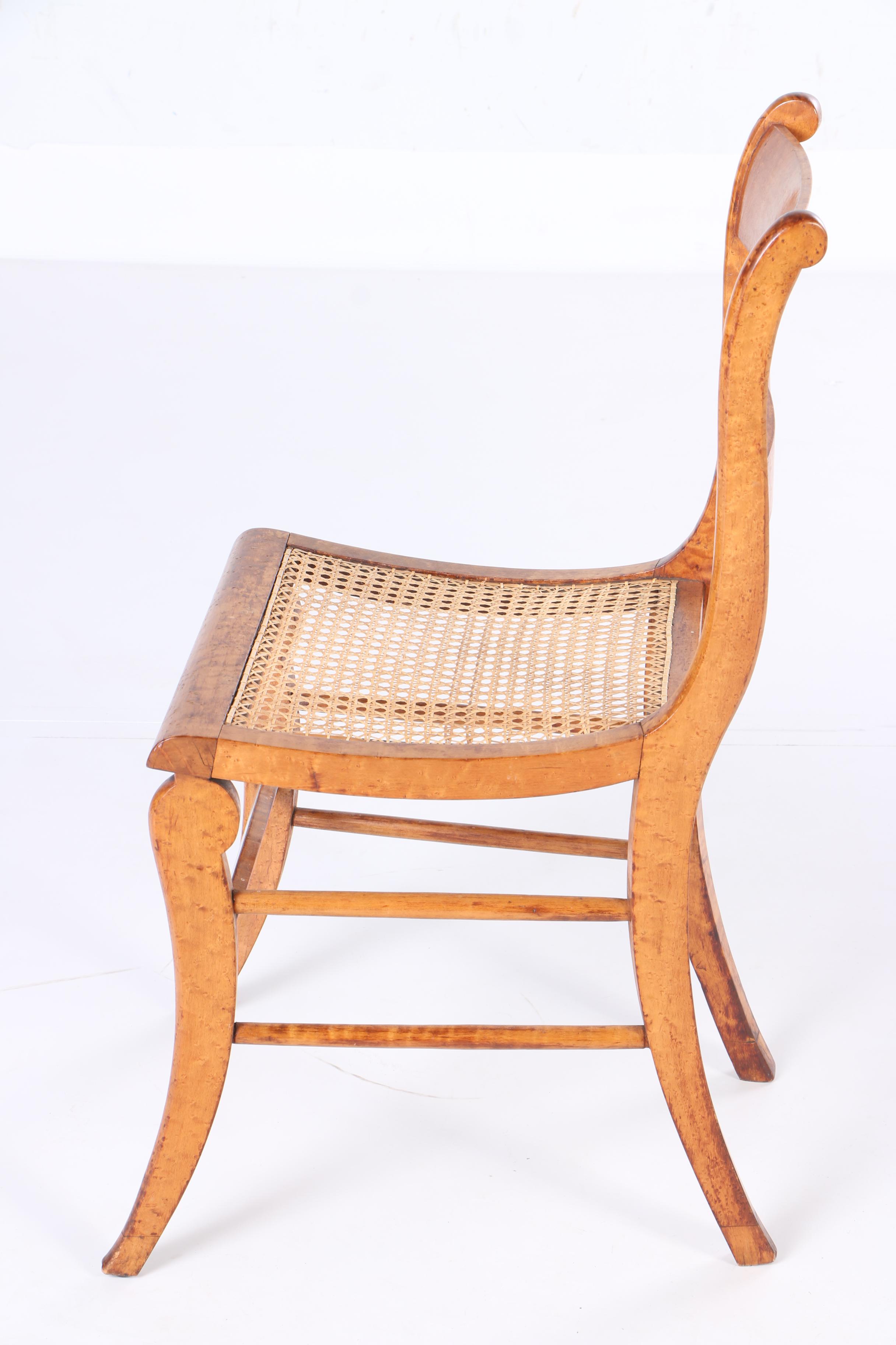 Bird's Eye Maple Phyfe Style Chair Pair | EBTH