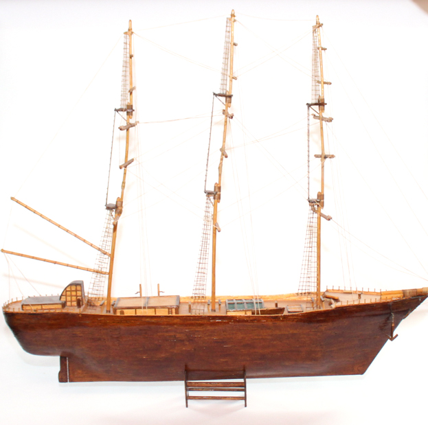 Vintage Model Ship Made of Matchsticks | EBTH