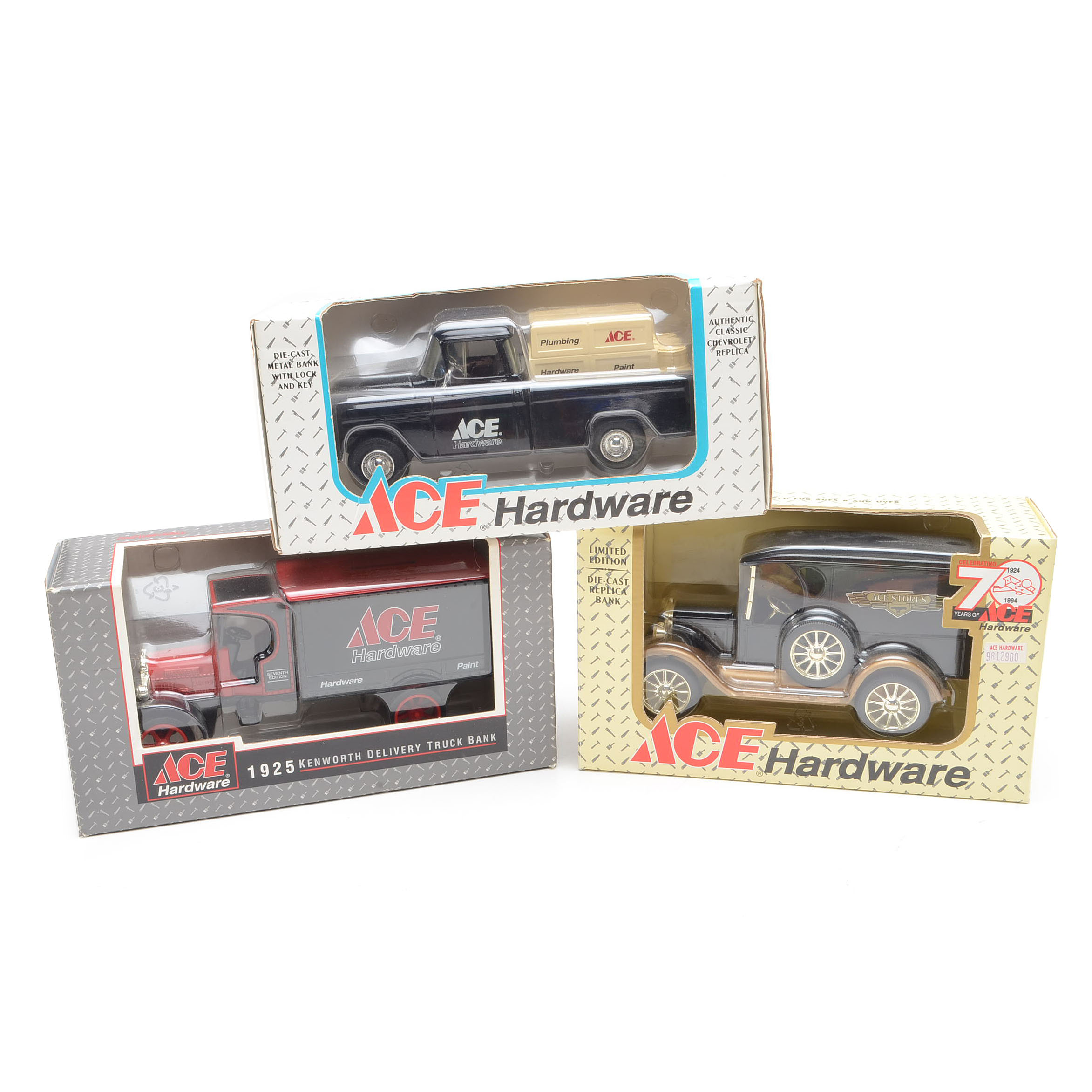 Collection of Ertl Ace Hardware Delivery Truck Coin Banks | EBTH