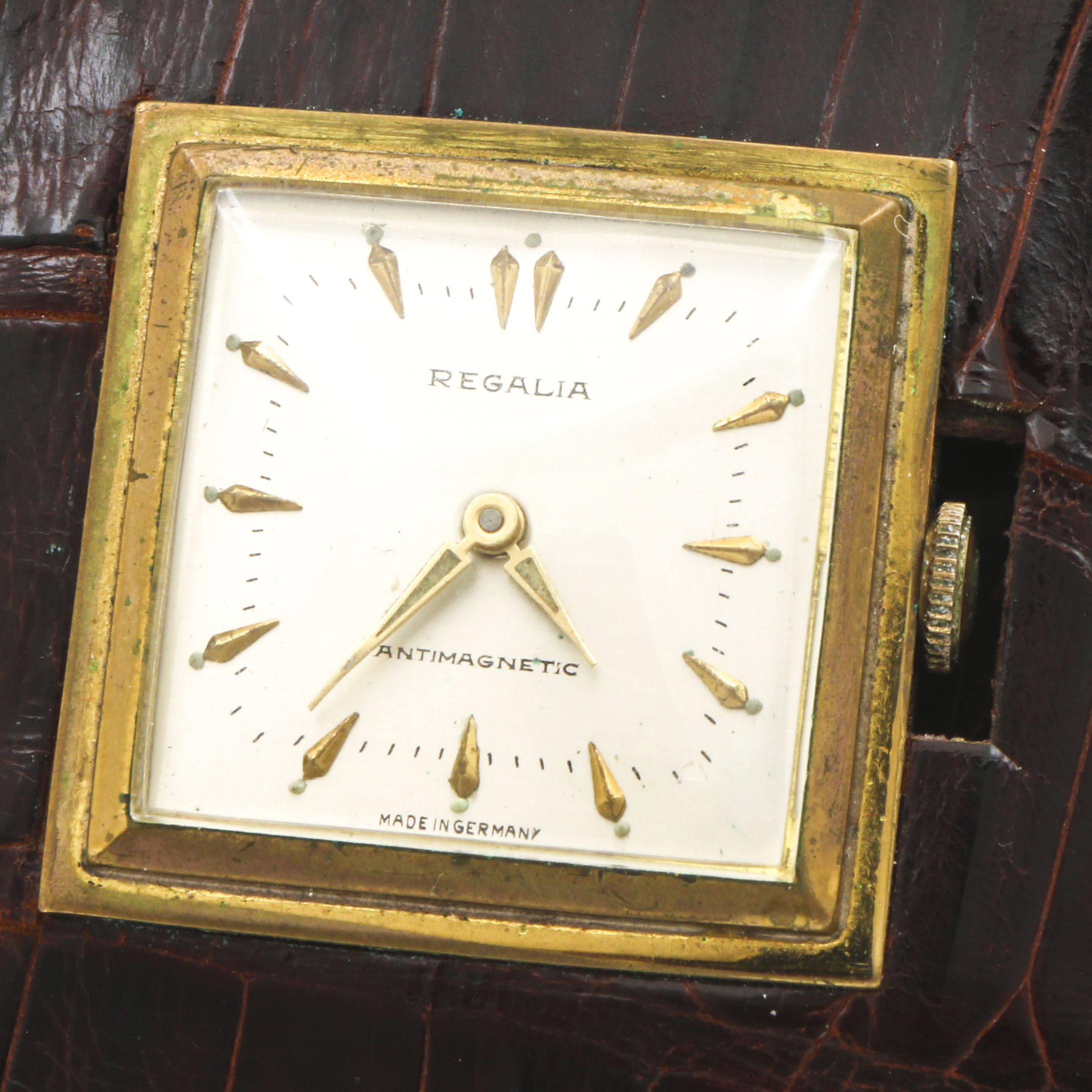 Genuine Alligator Wallet with Regalia Clock | EBTH