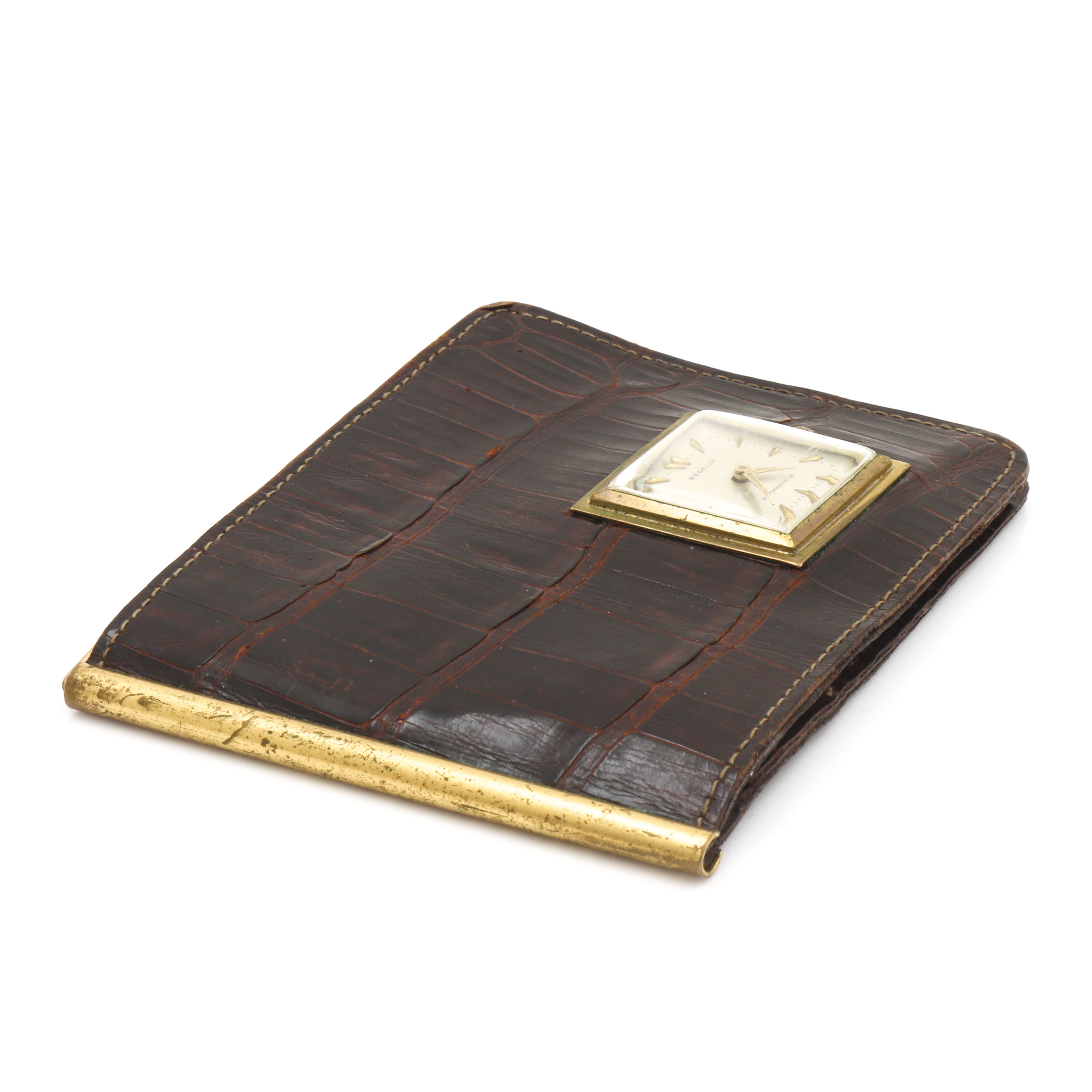 Genuine Alligator Wallet with Regalia Clock | EBTH
