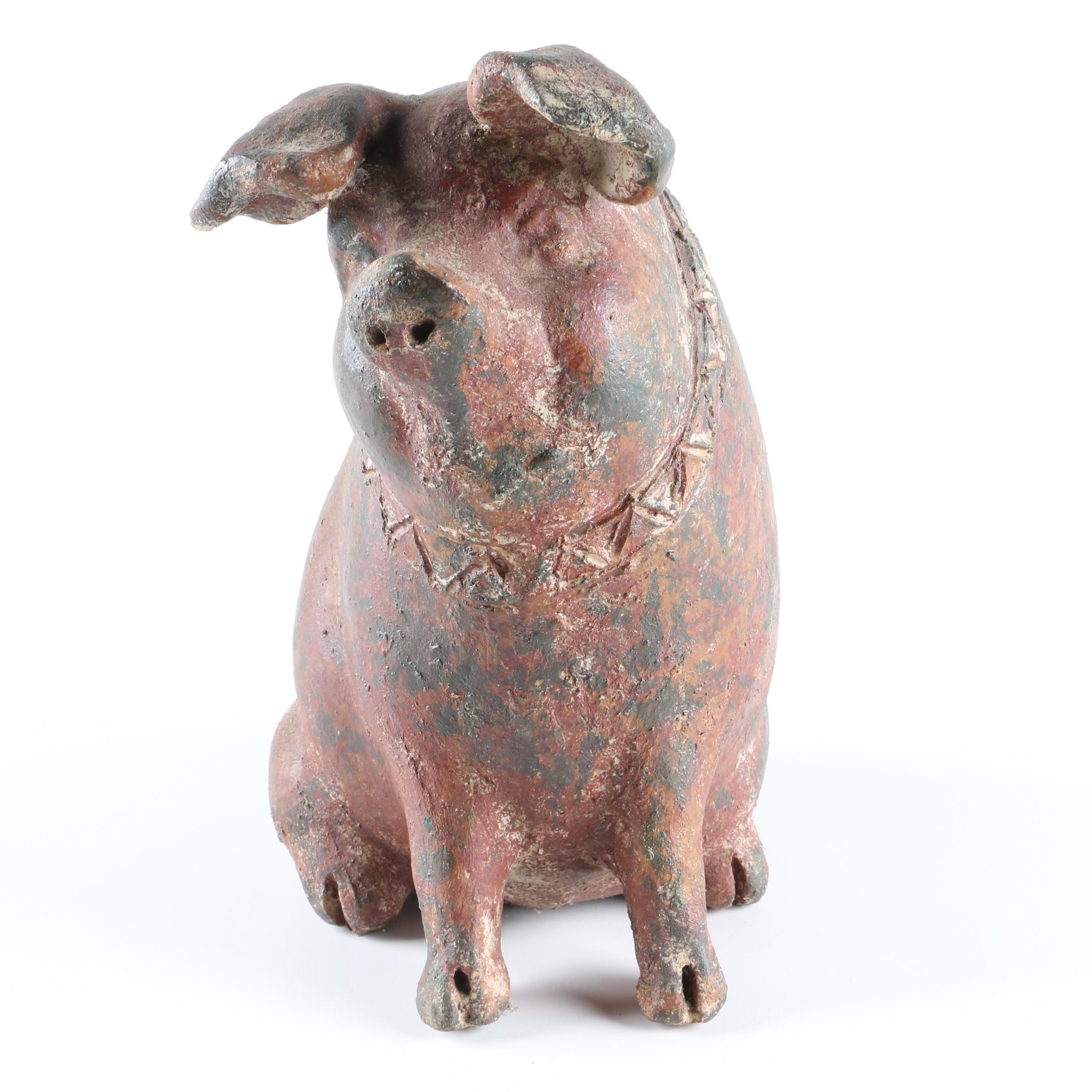 Terracotta Piggy Bank | EBTH