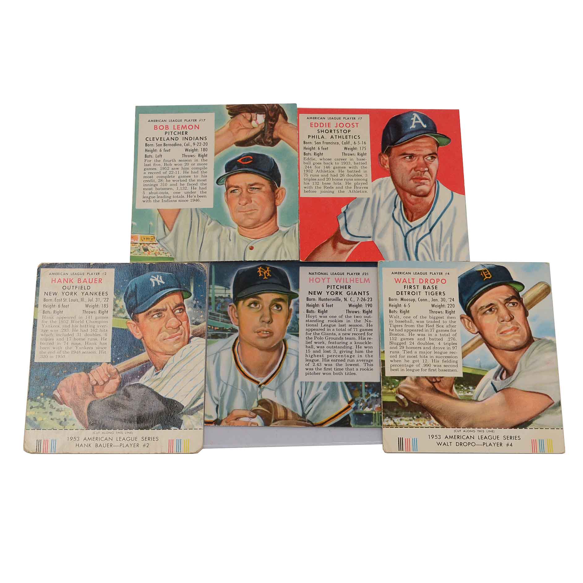 Five 1953 Red Man Tobacco Baseball Cards | EBTH