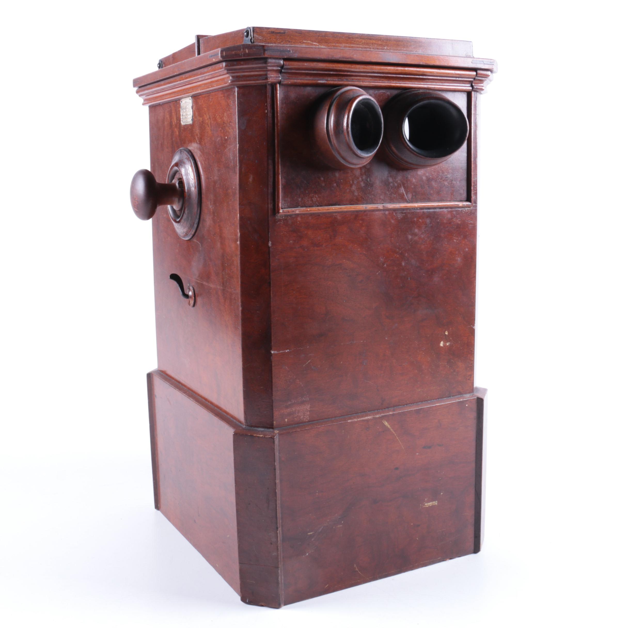 Antique Alex Beckers Stereoscope Table Viewer and Cards | EBTH