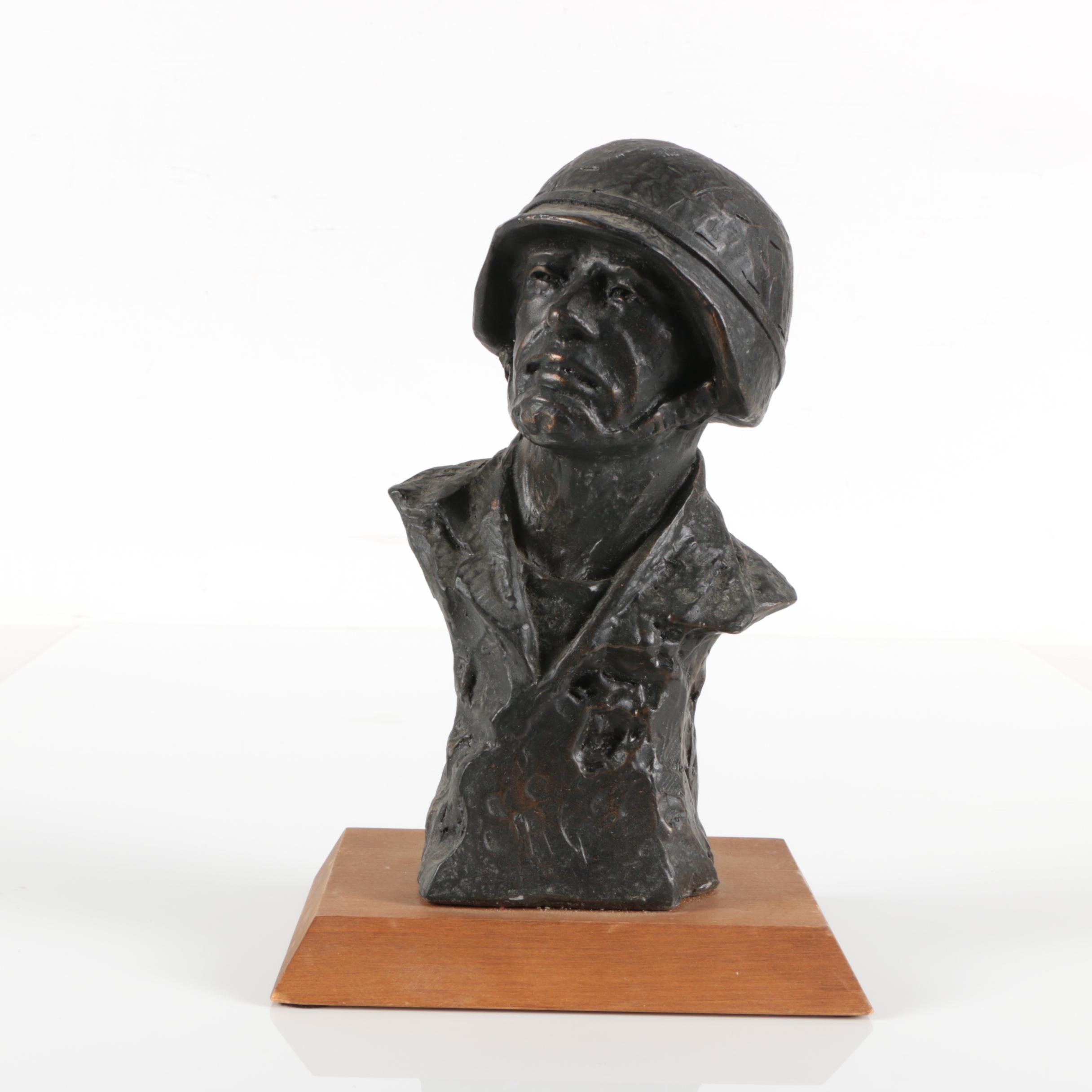 A Bronzed Terrance Patterson Sculpture "The Soldier" | EBTH