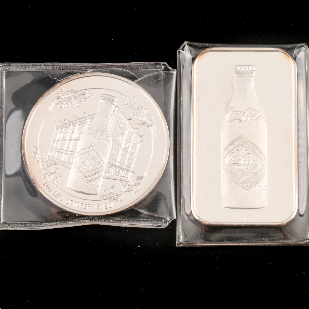 75th Anniversary Coca Cola Commemorative Silver Ingot Collection | EBTH