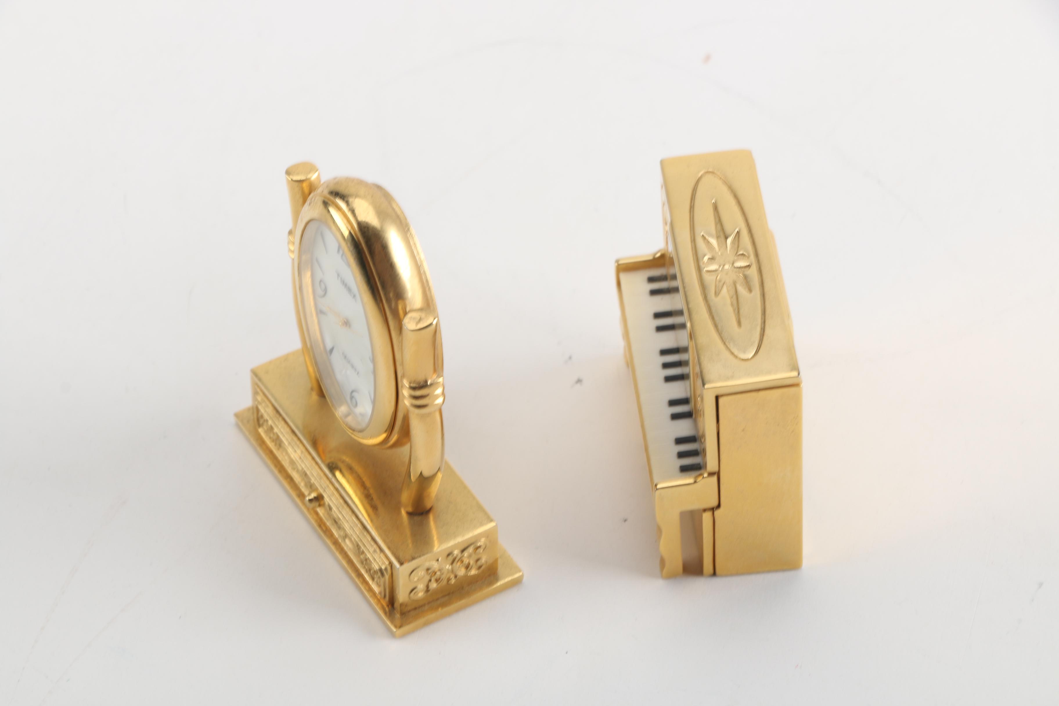 Vintage Timex Miniature Brass Clocks | EBTH