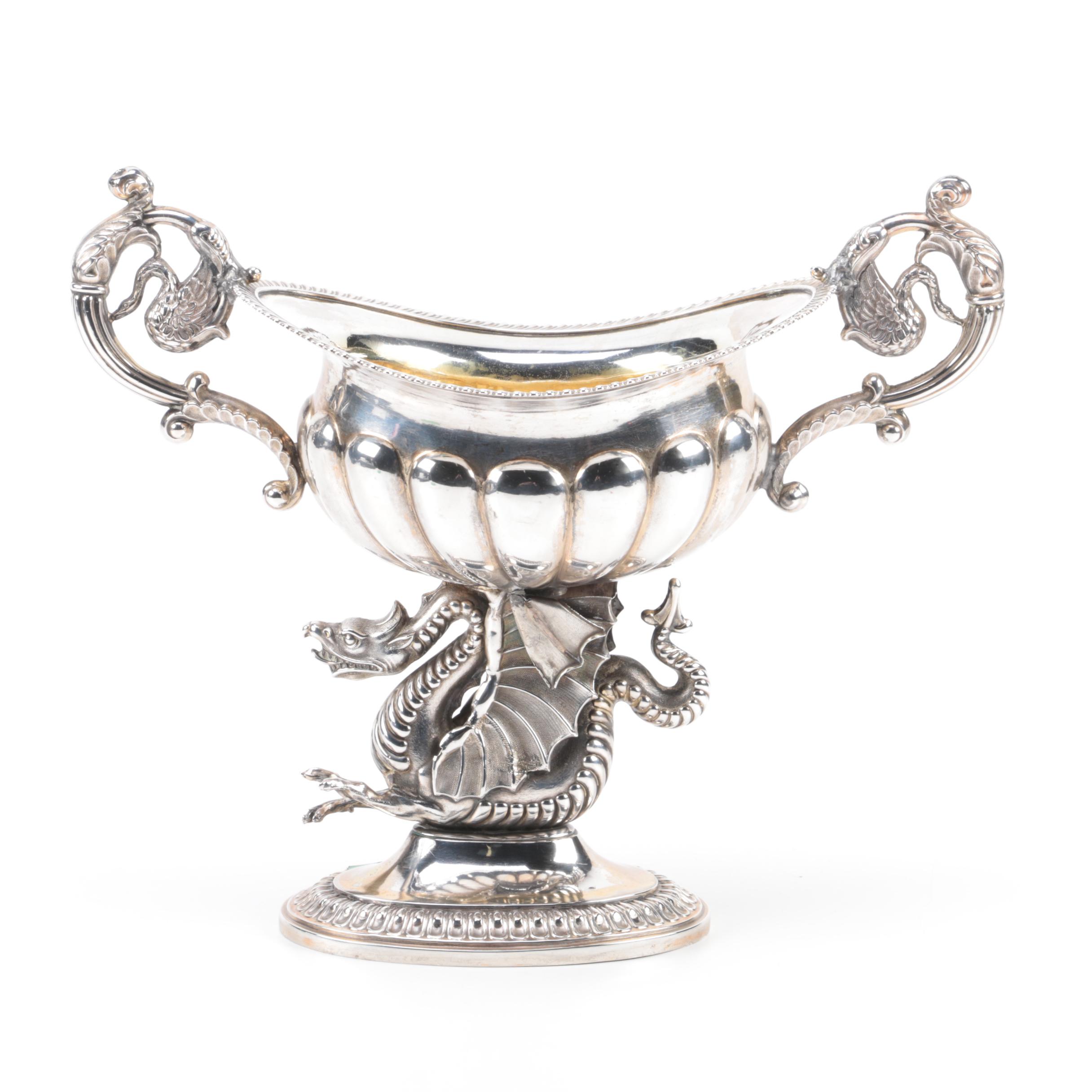 Late 19th Century Prussian "Dragon" Weighted Silver Trophy | EBTH
