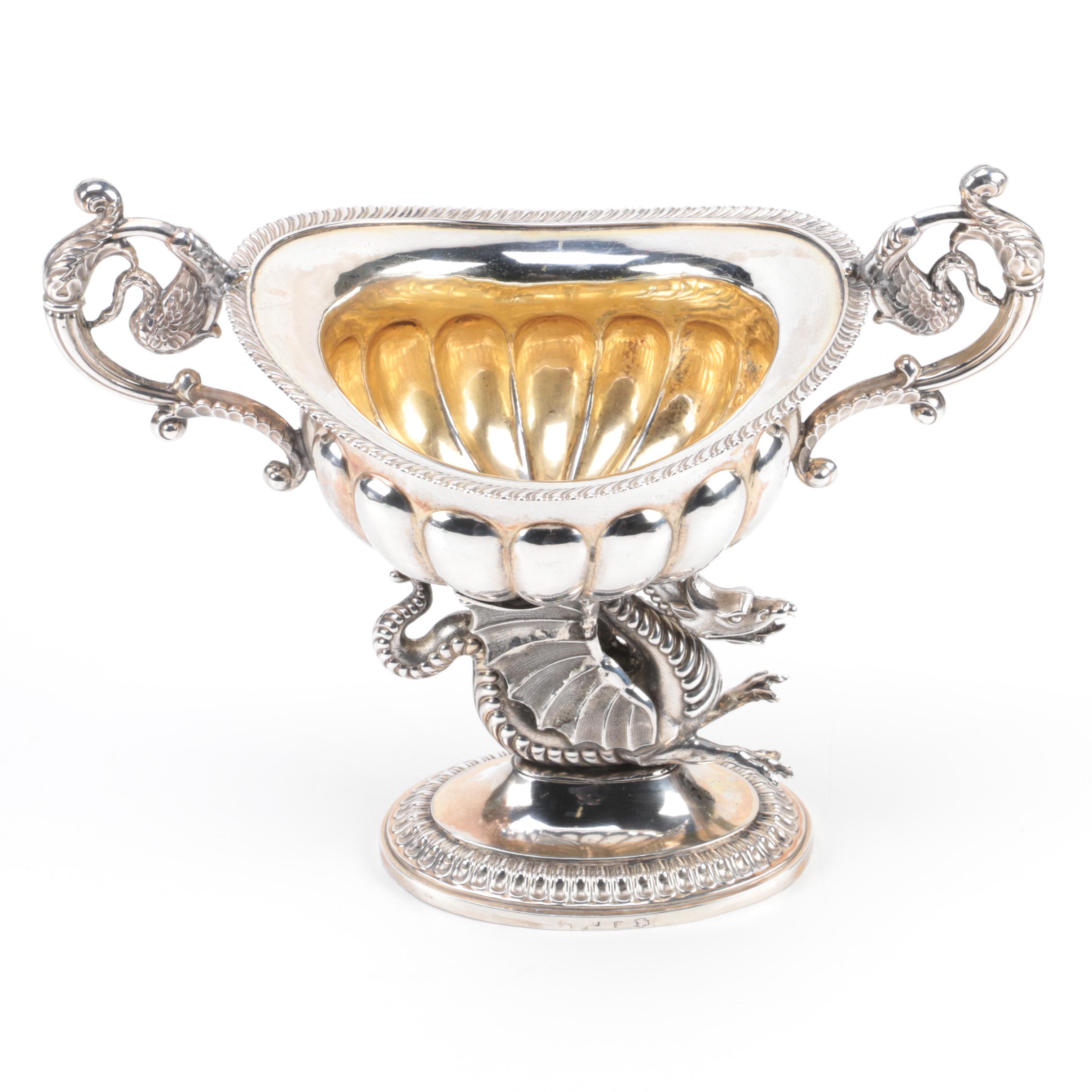 Late 19th Century Prussian "Dragon" Weighted Silver Trophy | EBTH