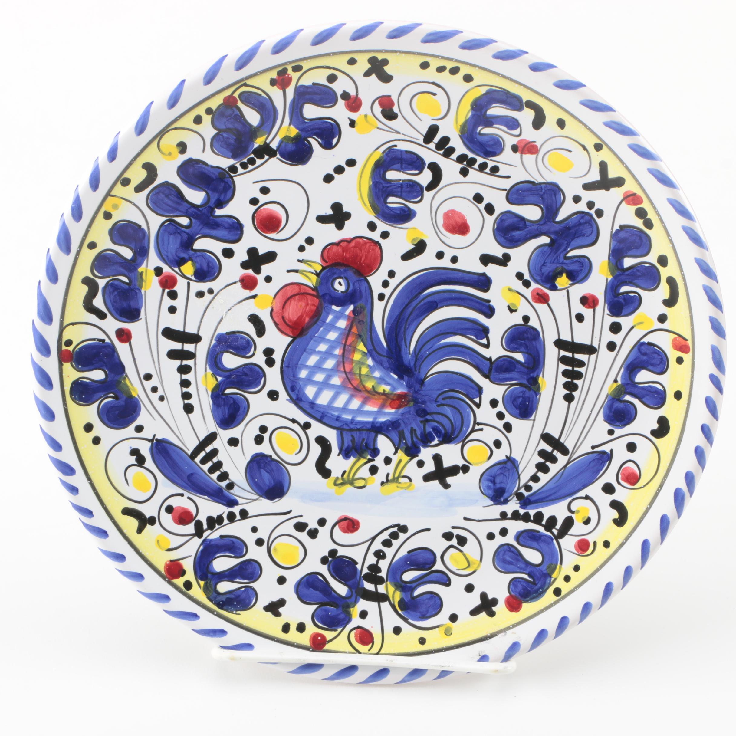 Hand-Painted Faïence Plates Including Labor Deruta | EBTH