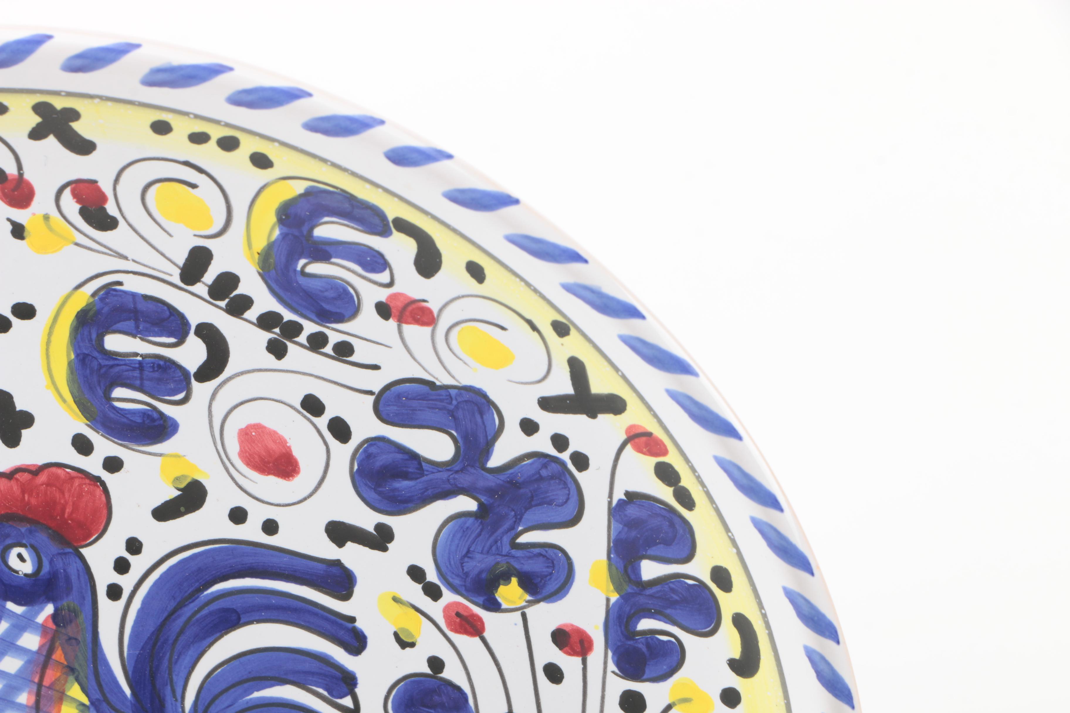 Hand-Painted Faïence Plates Including Labor Deruta | EBTH