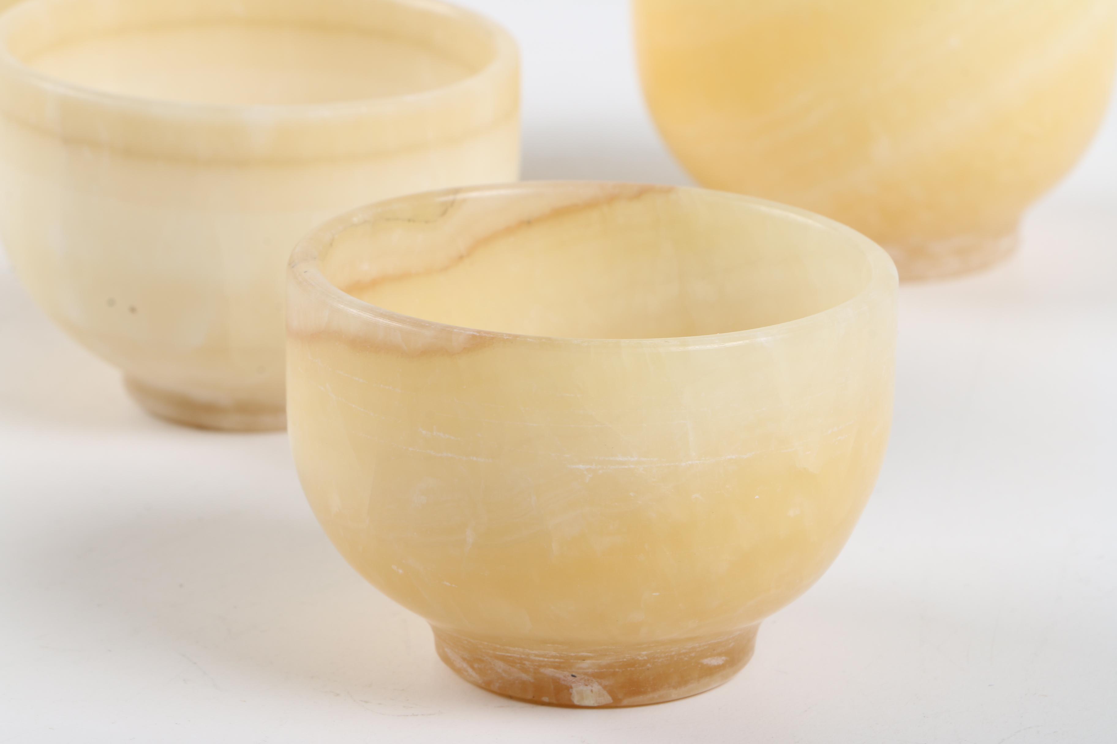 Carved Alabaster Stone Tea Service | EBTH