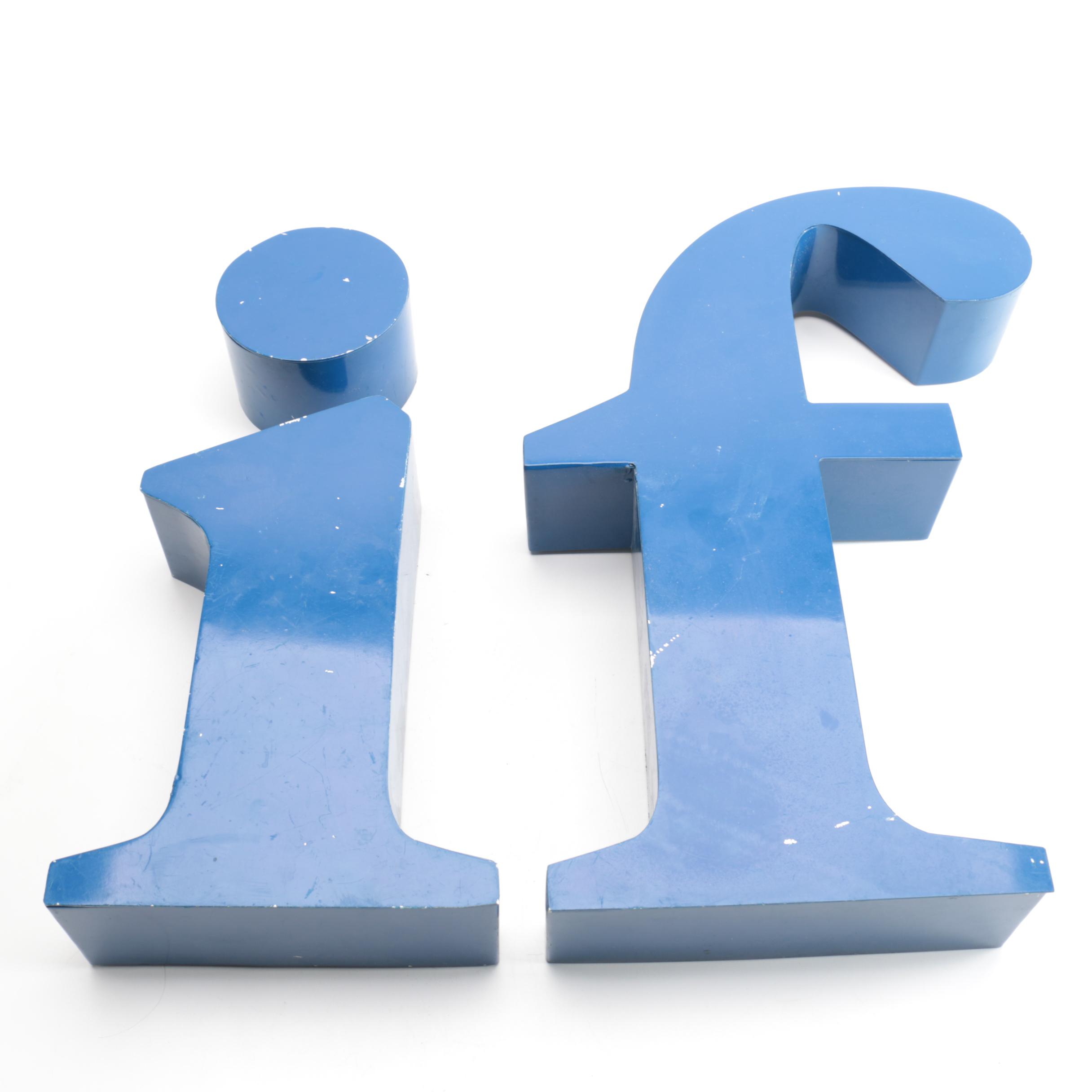 Large Metal "if" Letters | EBTH