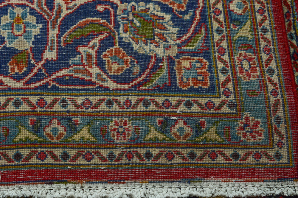 10' x 12' Semi-Antique Hand-Knotted Persian Mashhad Room Size Rug | EBTH