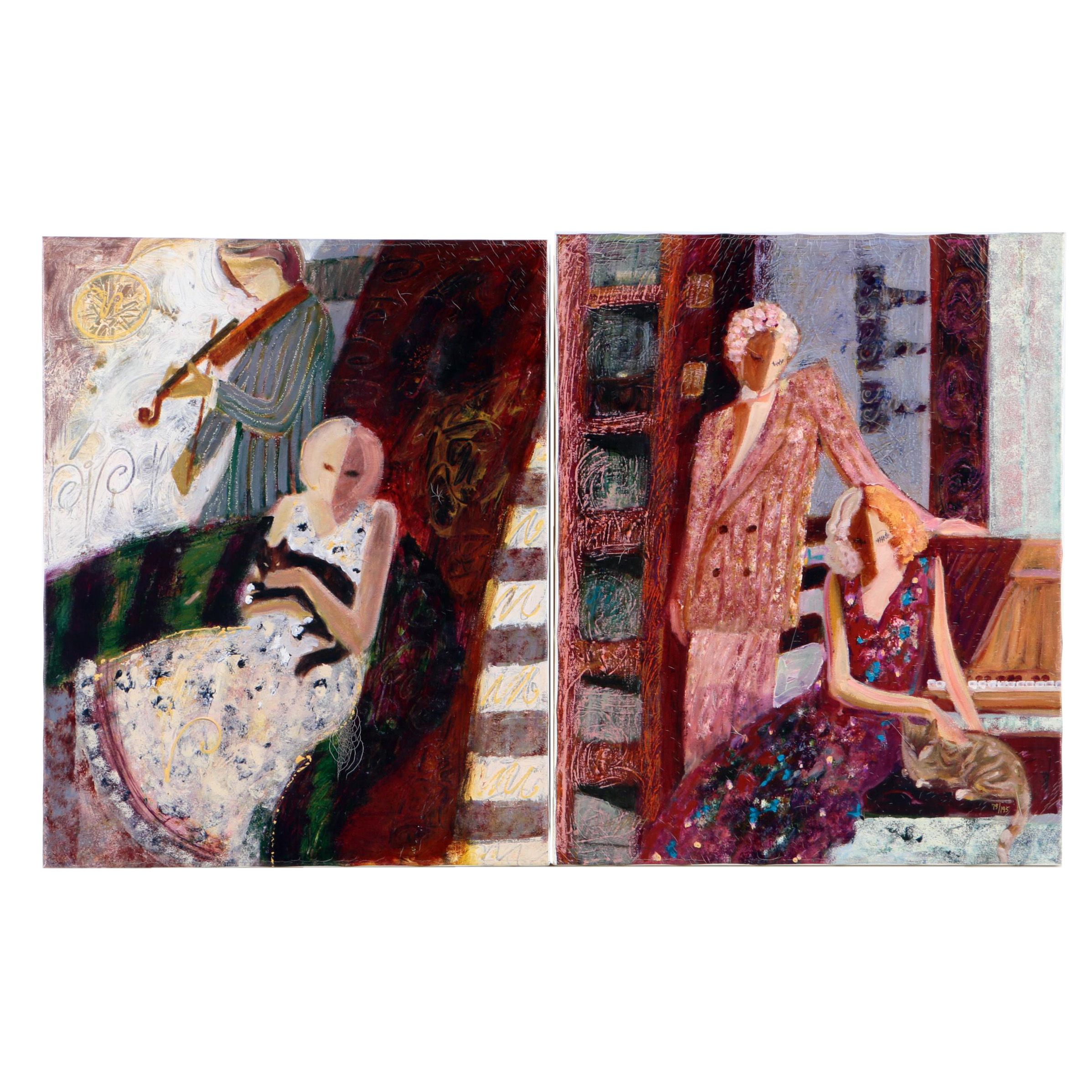 Sabzi Limited Edition Giclées on Canvas "Apology" and "Midnight Mood ...