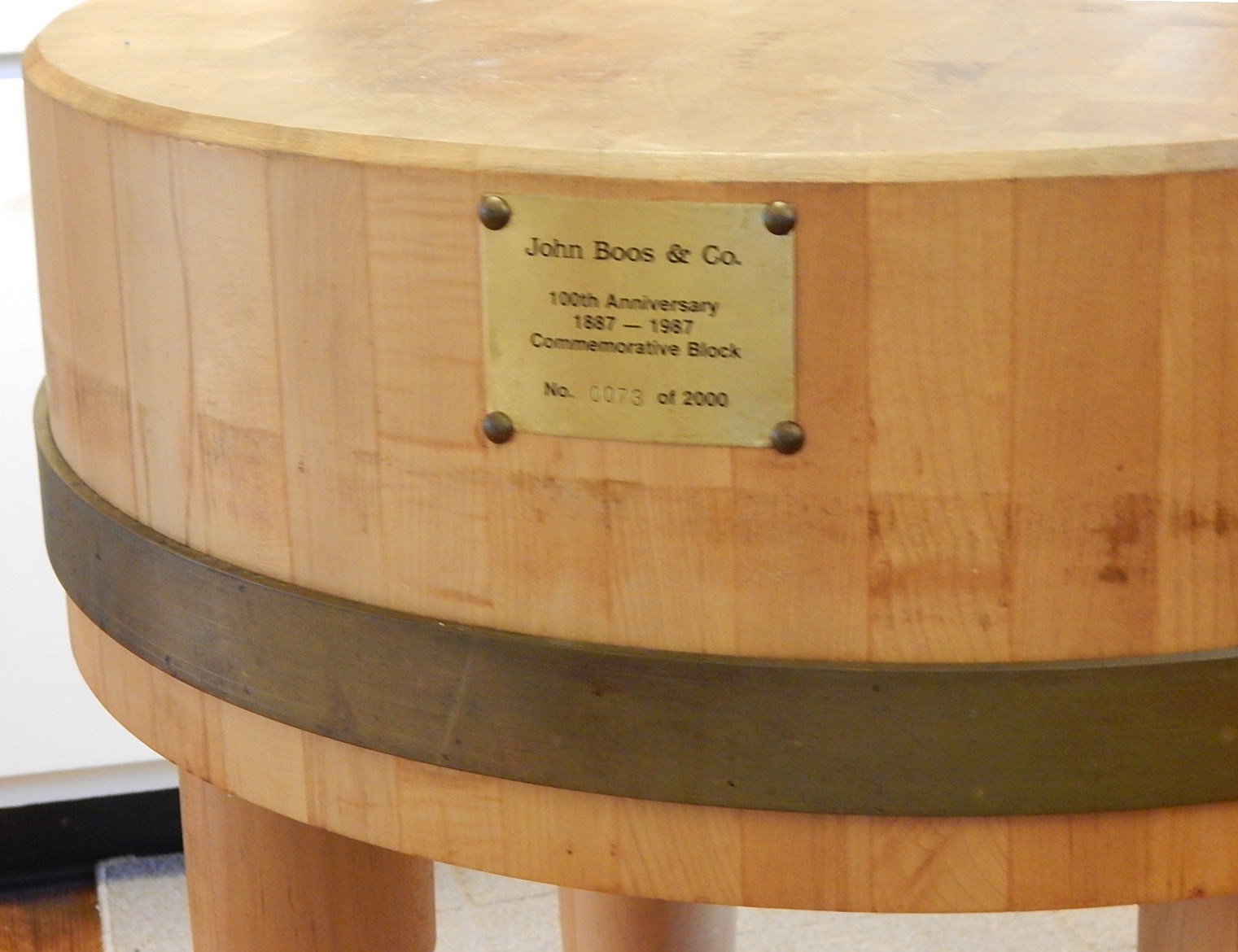 Circular John Boos Butcher Block Table | EBTH