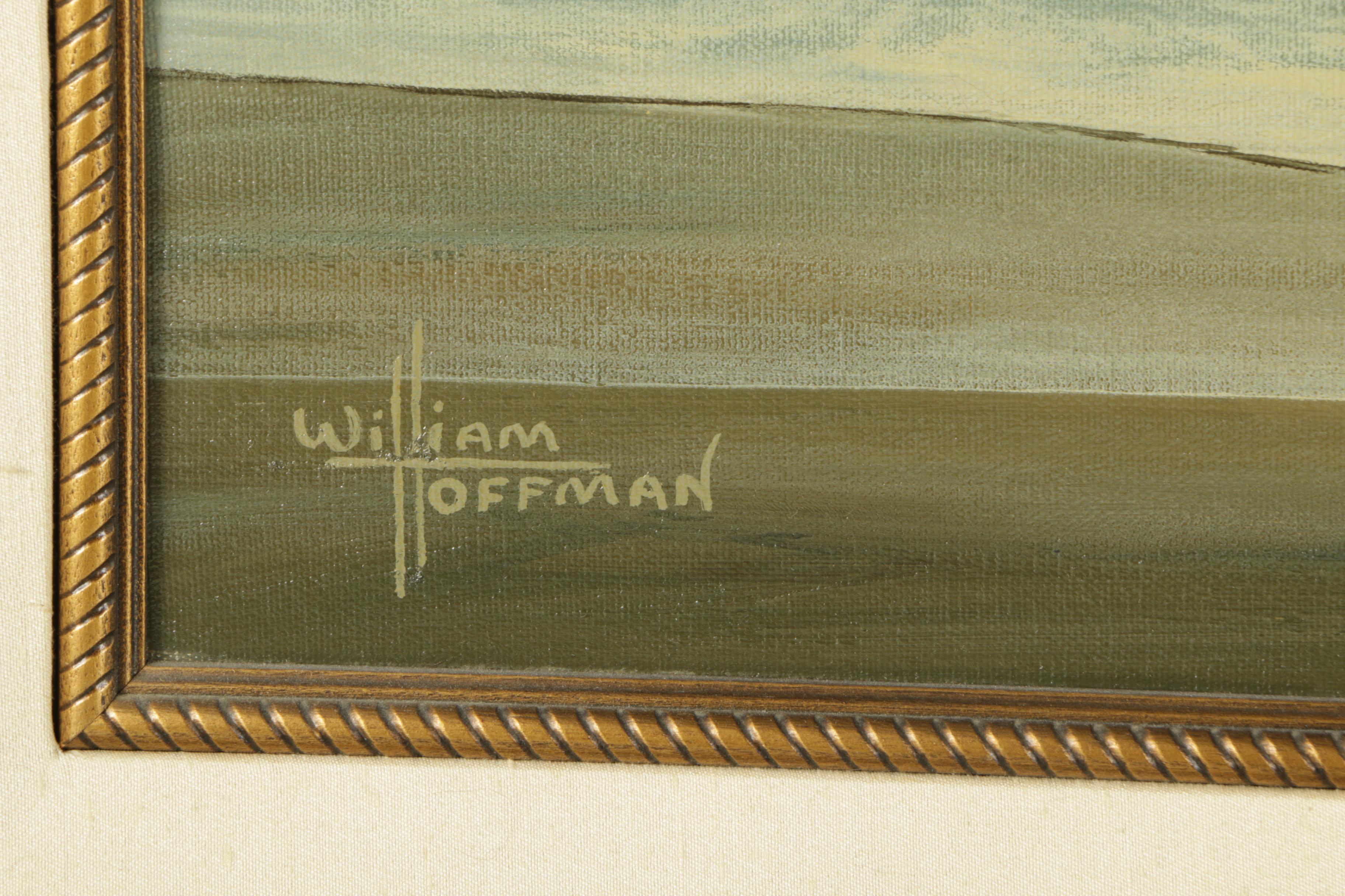 William Hoffman Oil on Canvas Seascape Painting | EBTH