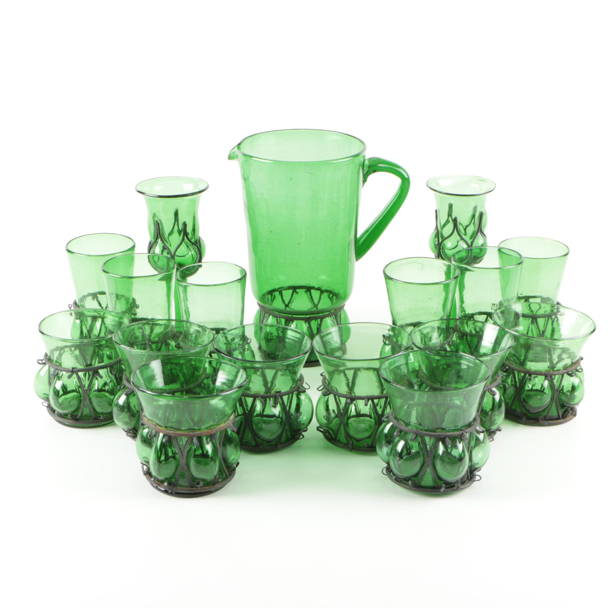 Vintage Green Glassware | EBTH