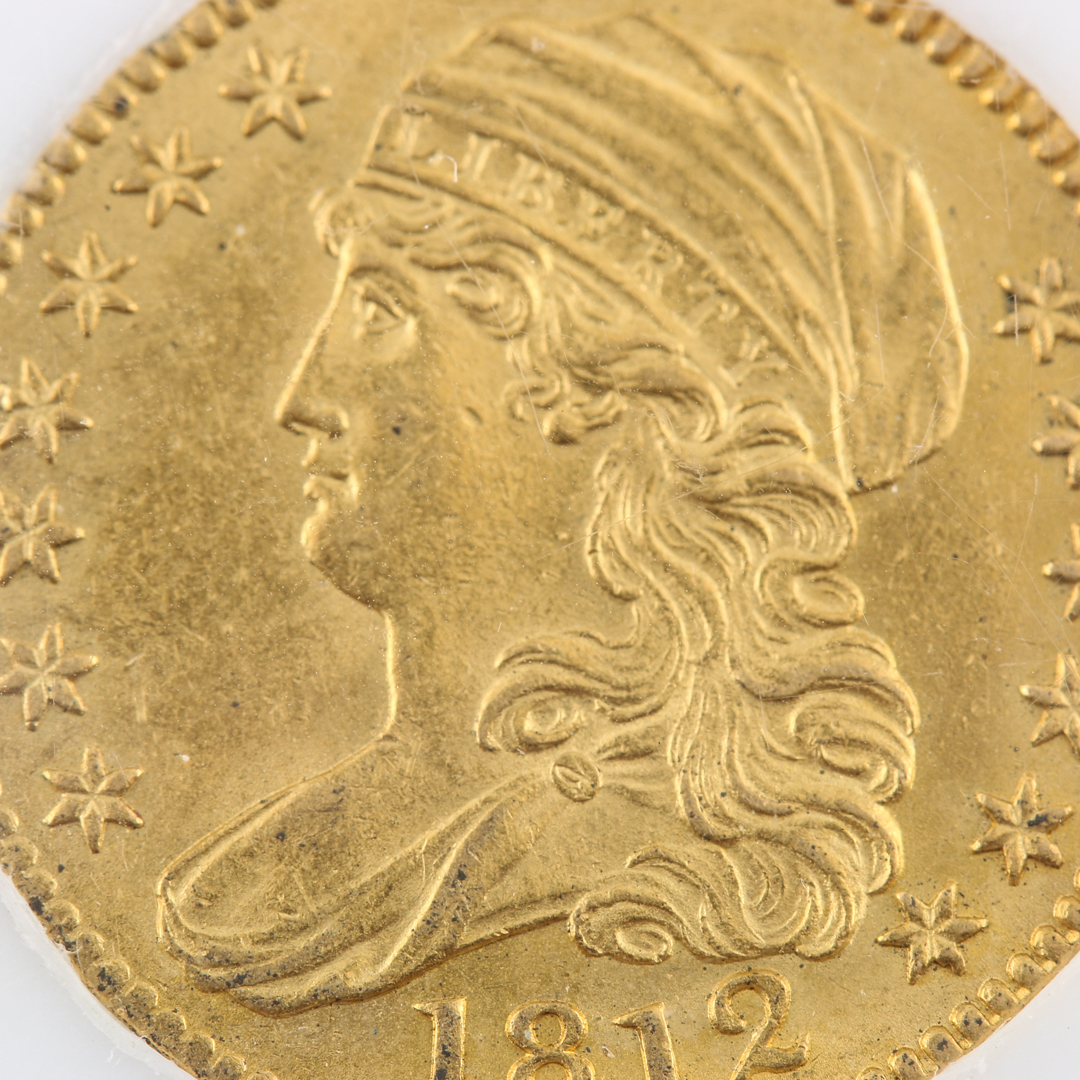 Encapsulated 1812 Capped Bust $5 Gold Half Eagle Coin | EBTH