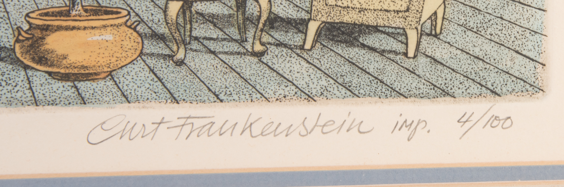 Signed Limited Edition Hand Colored Etching by Curt Frankenstein | EBTH