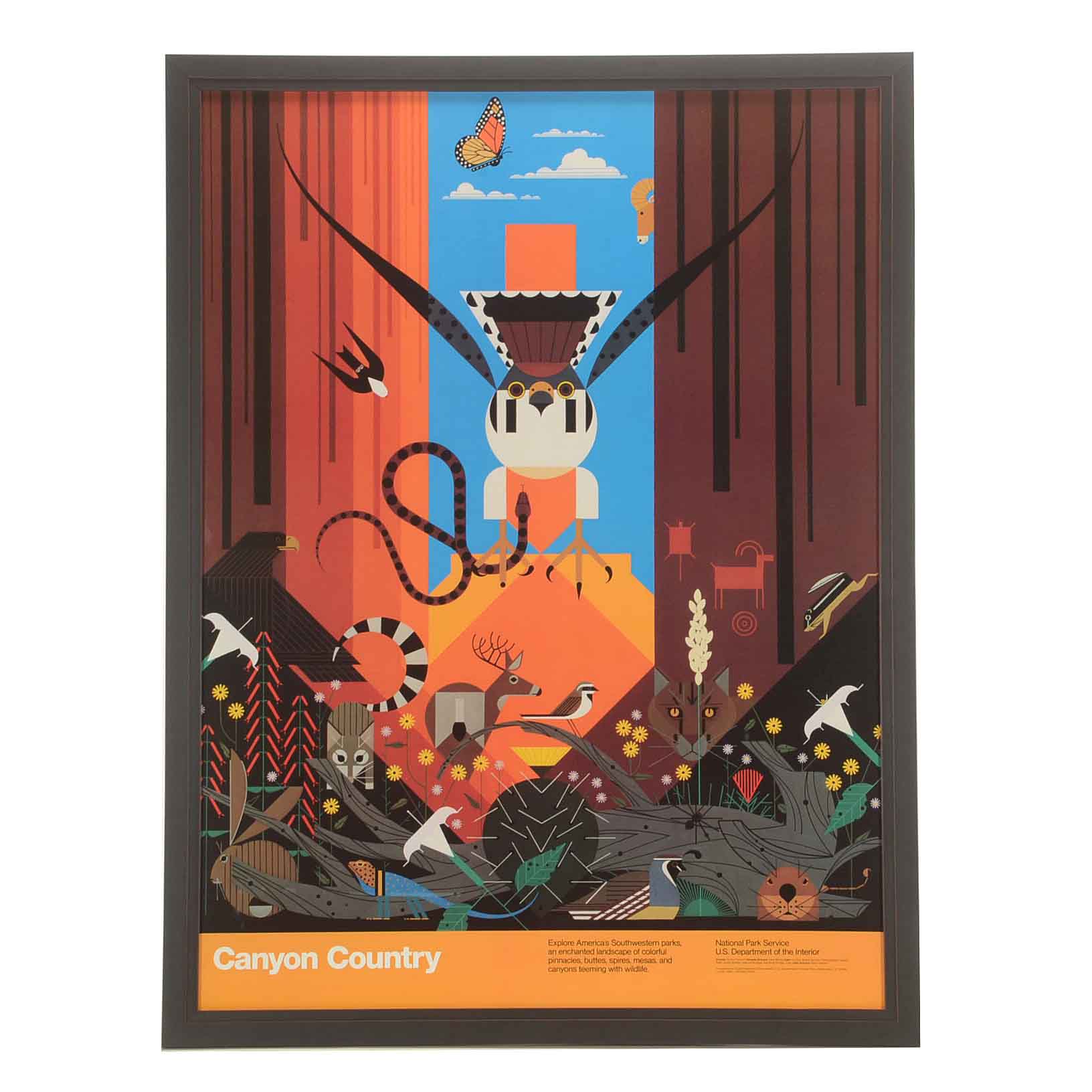Charley Harper Offset Lithograph Poster "Canyon Country" | EBTH