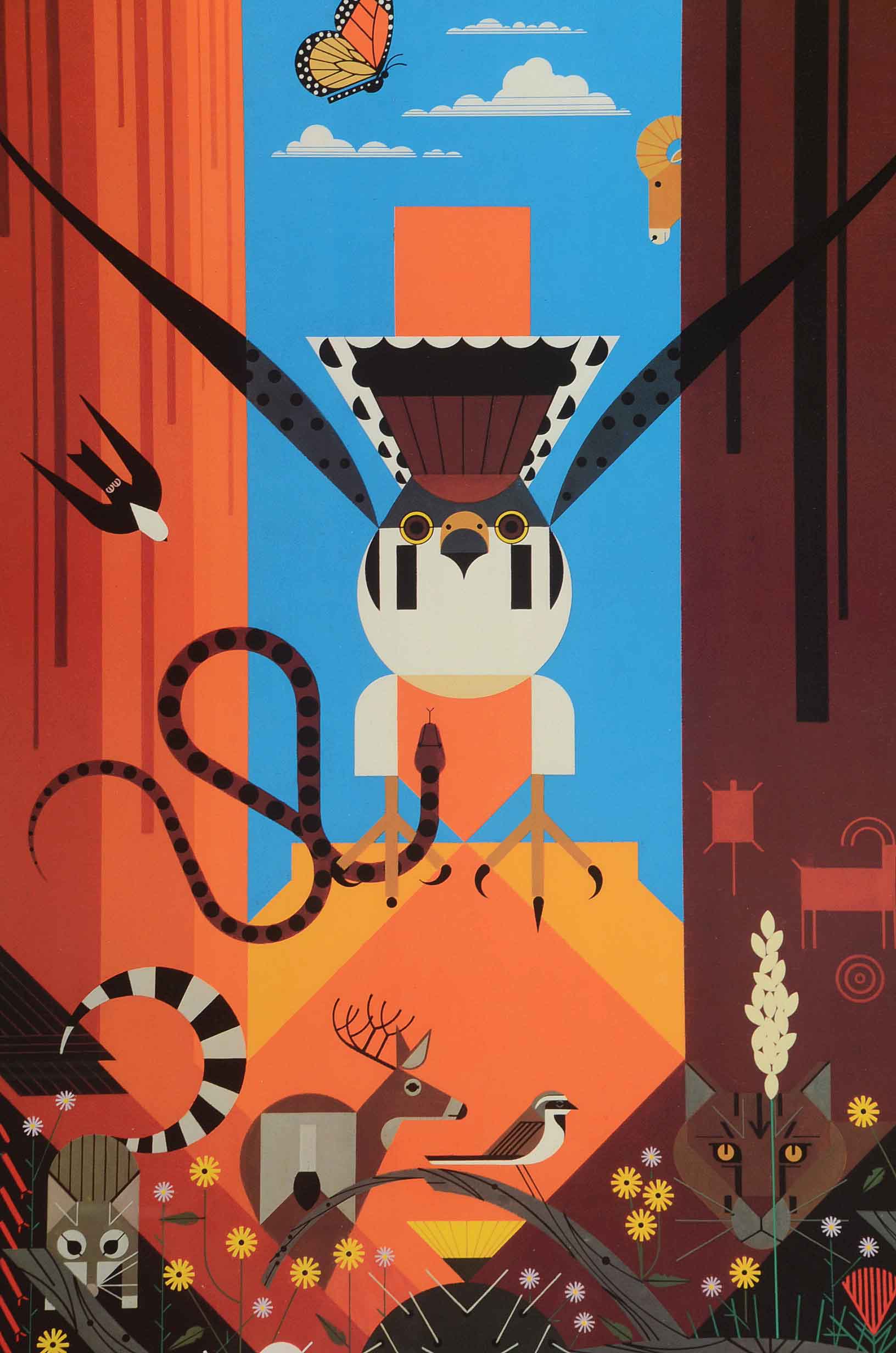 Charley Harper Offset Lithograph Poster "Canyon Country" | EBTH