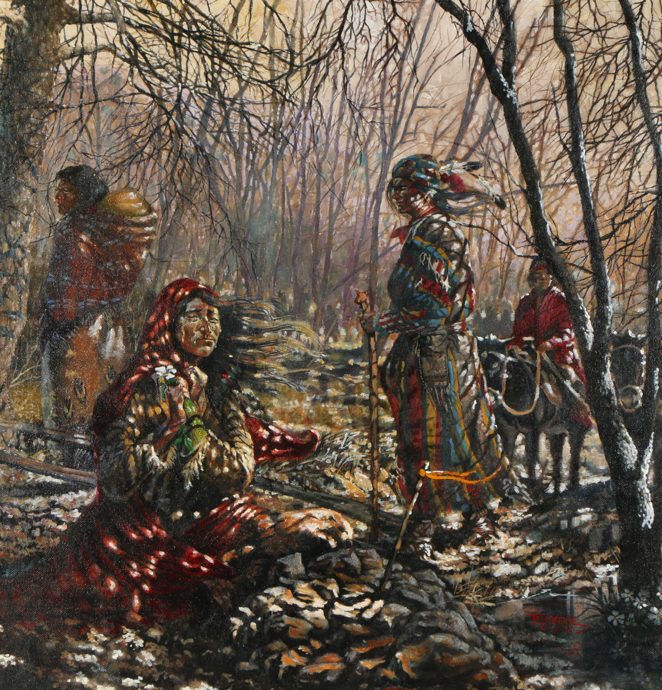 Talmadge Davis Oil Painting on Board "Mother's Tears" | EBTH