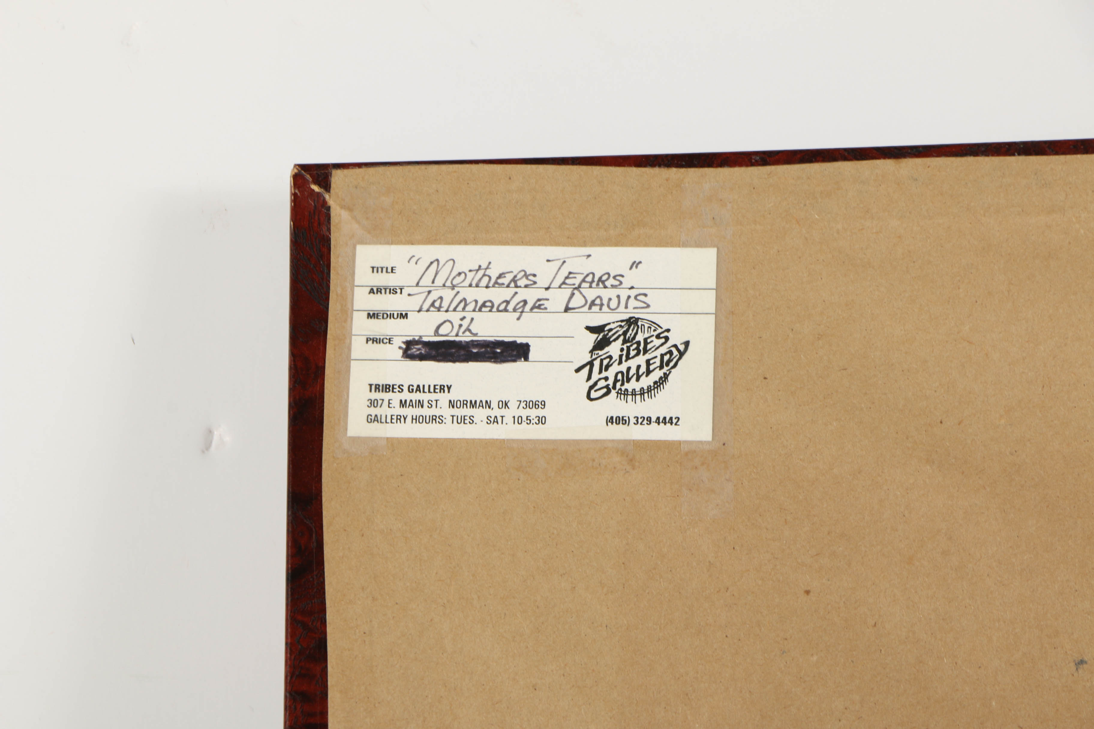 Talmadge Davis Oil Painting on Board "Mother's Tears" | EBTH