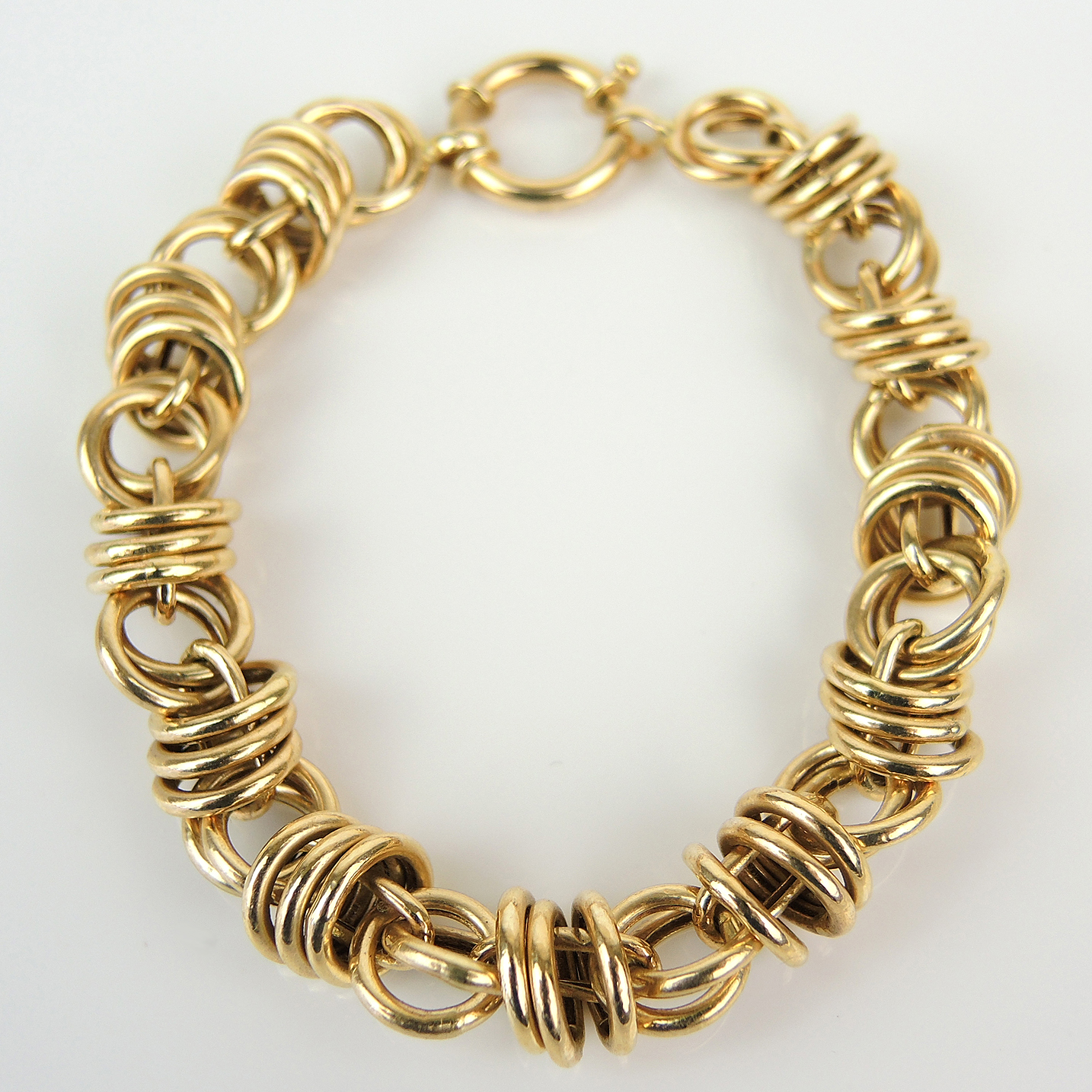 14K Yellow Gold Rolo Style Bracelet | EBTH