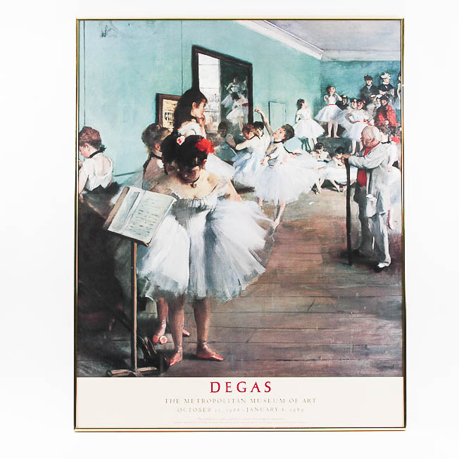 Framed Degas Exhibit Poster | EBTH