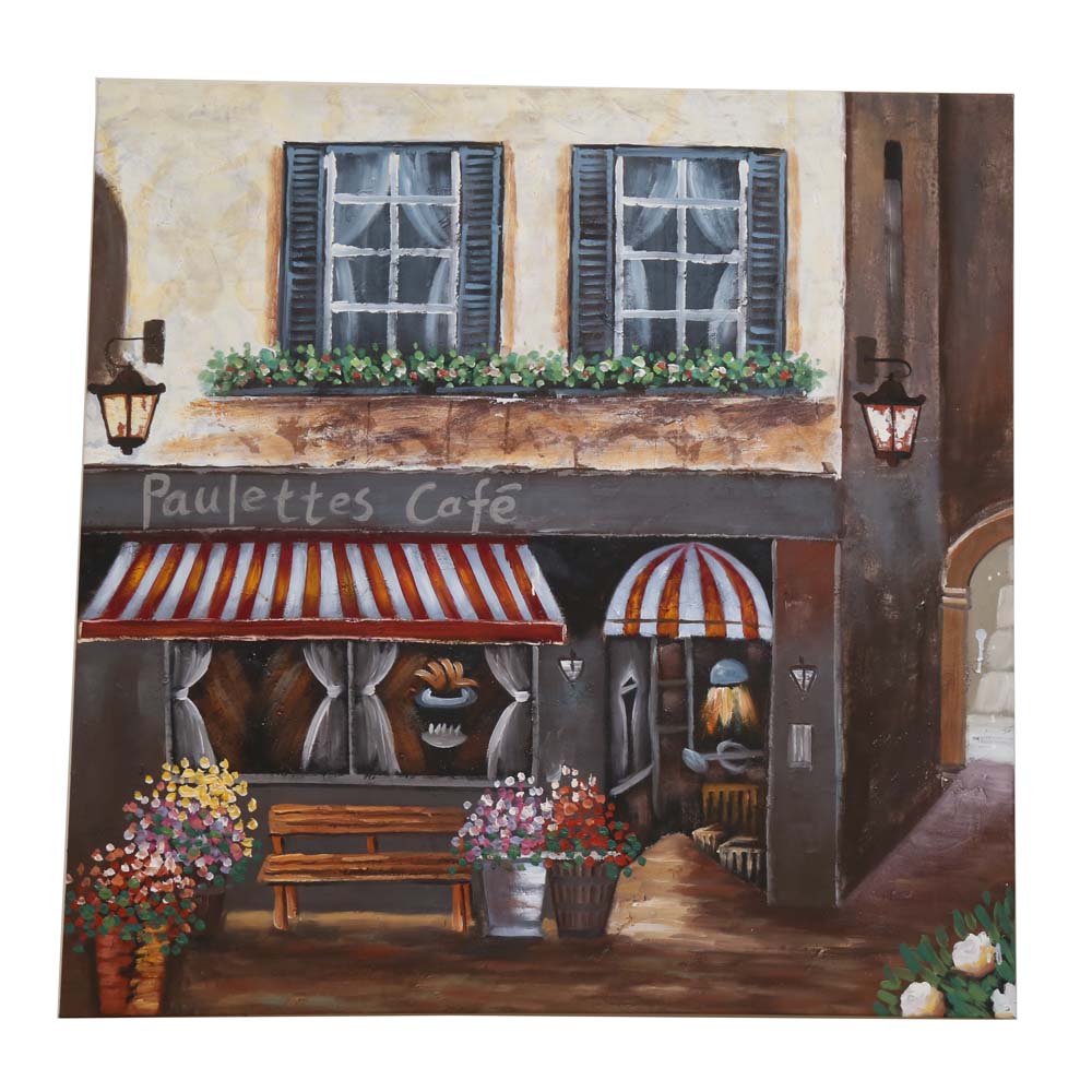 Original Acrylic Painting on Canvas "Paulette's Cafe" | EBTH