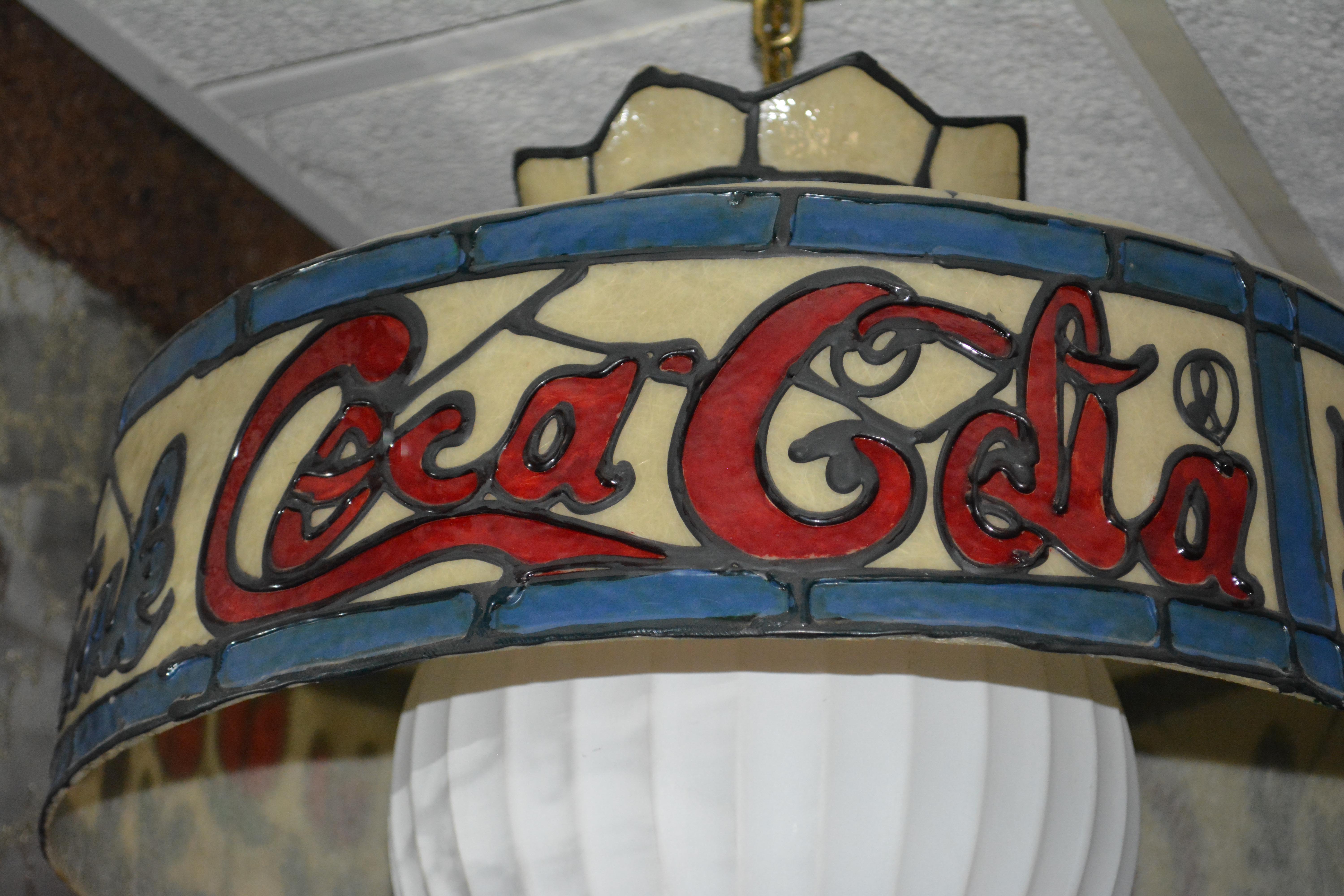 "Drink Coca-Cola" Ceiling Light Fixture | EBTH