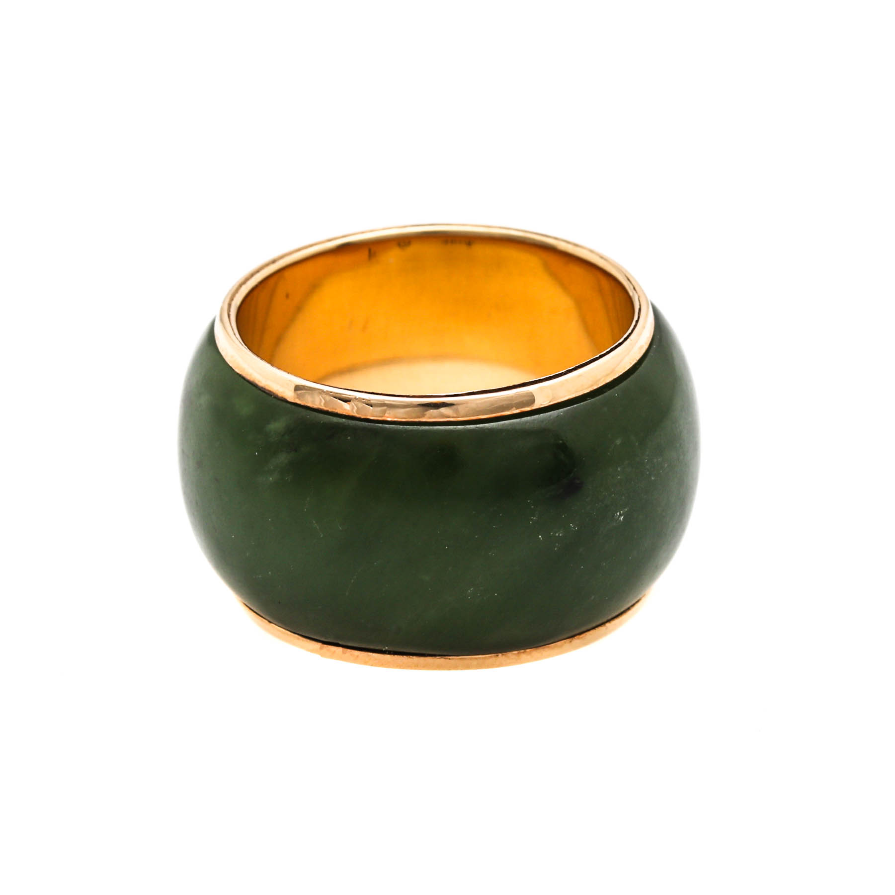 14K Yellow Gold Nephrite Ring | EBTH