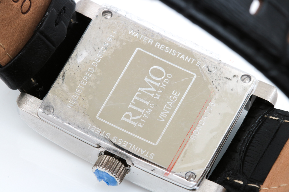 Ritmo Mundo "Vintage" Stainless Steel and Leather Wristwatch | EBTH