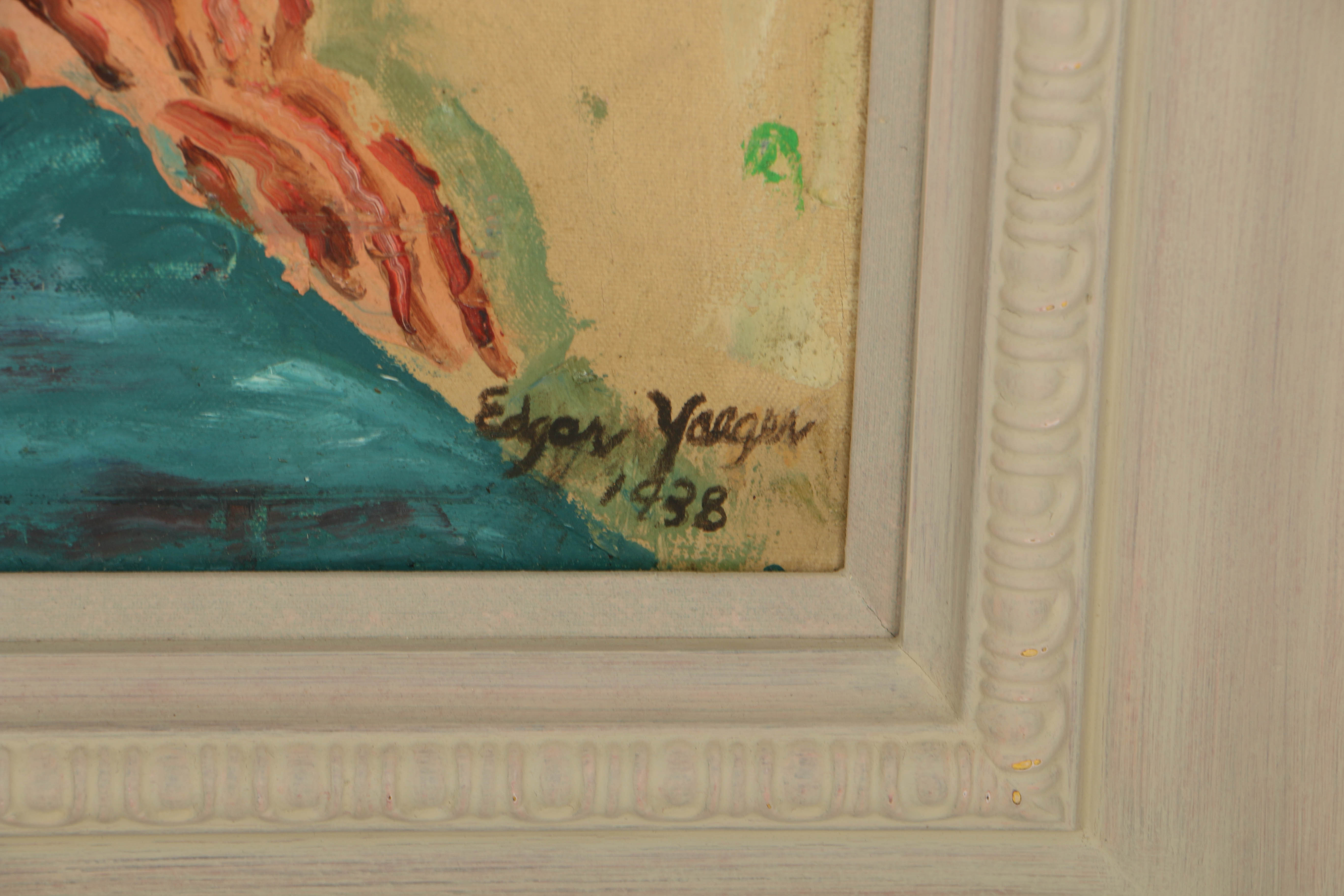 Edgar Yaeger Modernist Oil Painting on Canvas "Exotic Dancer" | EBTH