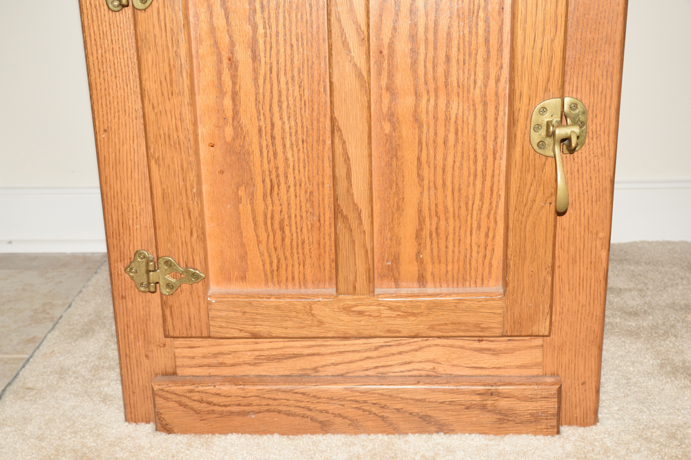 Vintage Oak Reproduction Ice Box by White Clad | EBTH