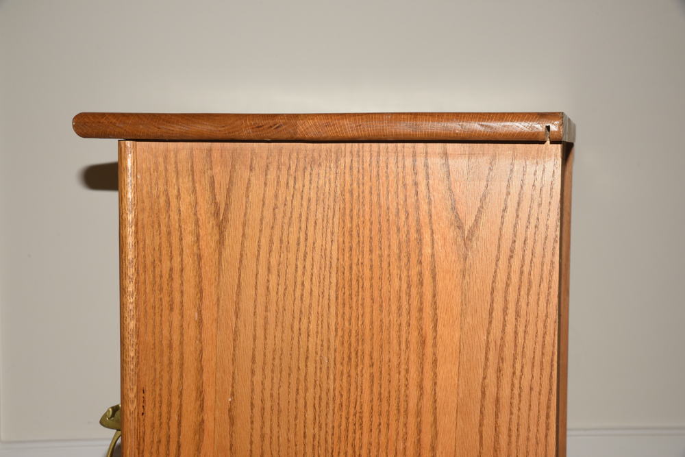 Vintage Oak Reproduction Ice Box by White Clad | EBTH