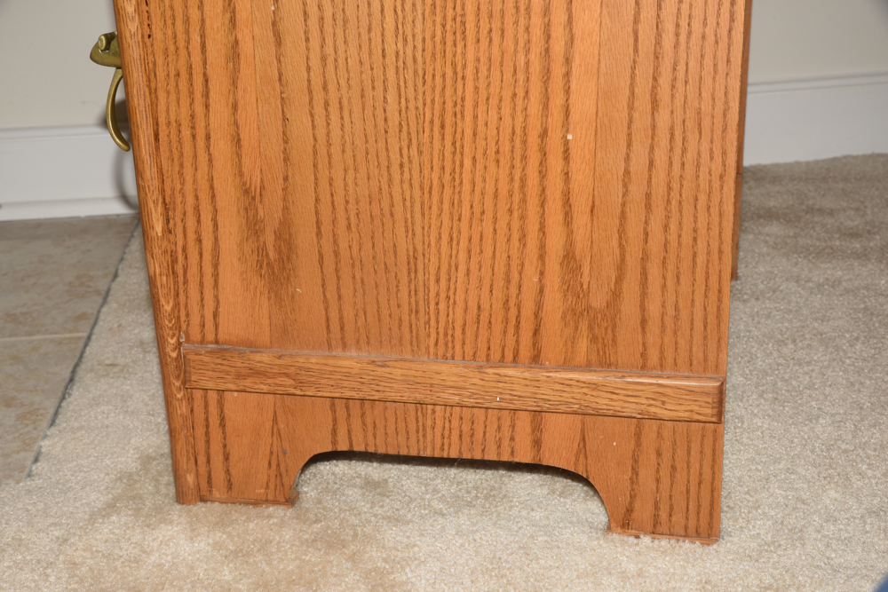 Vintage Oak Reproduction Ice Box by White Clad | EBTH