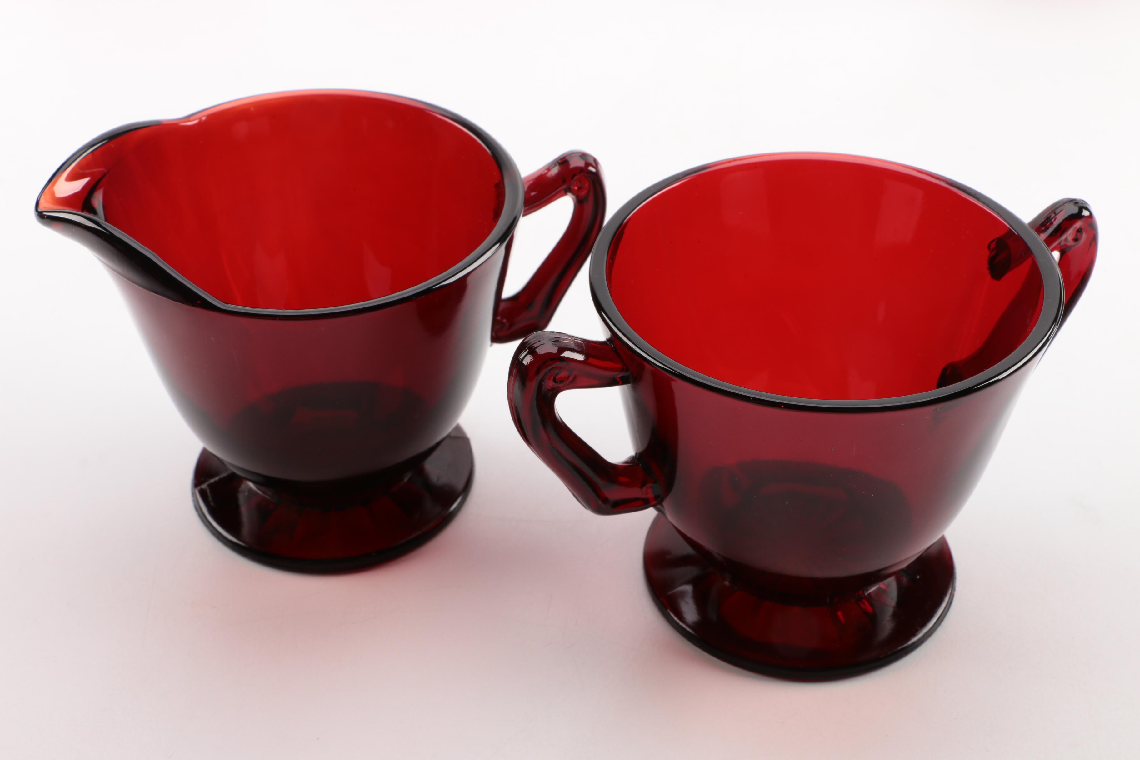 Anchor Hocking "Royal Ruby" Glassware | EBTH