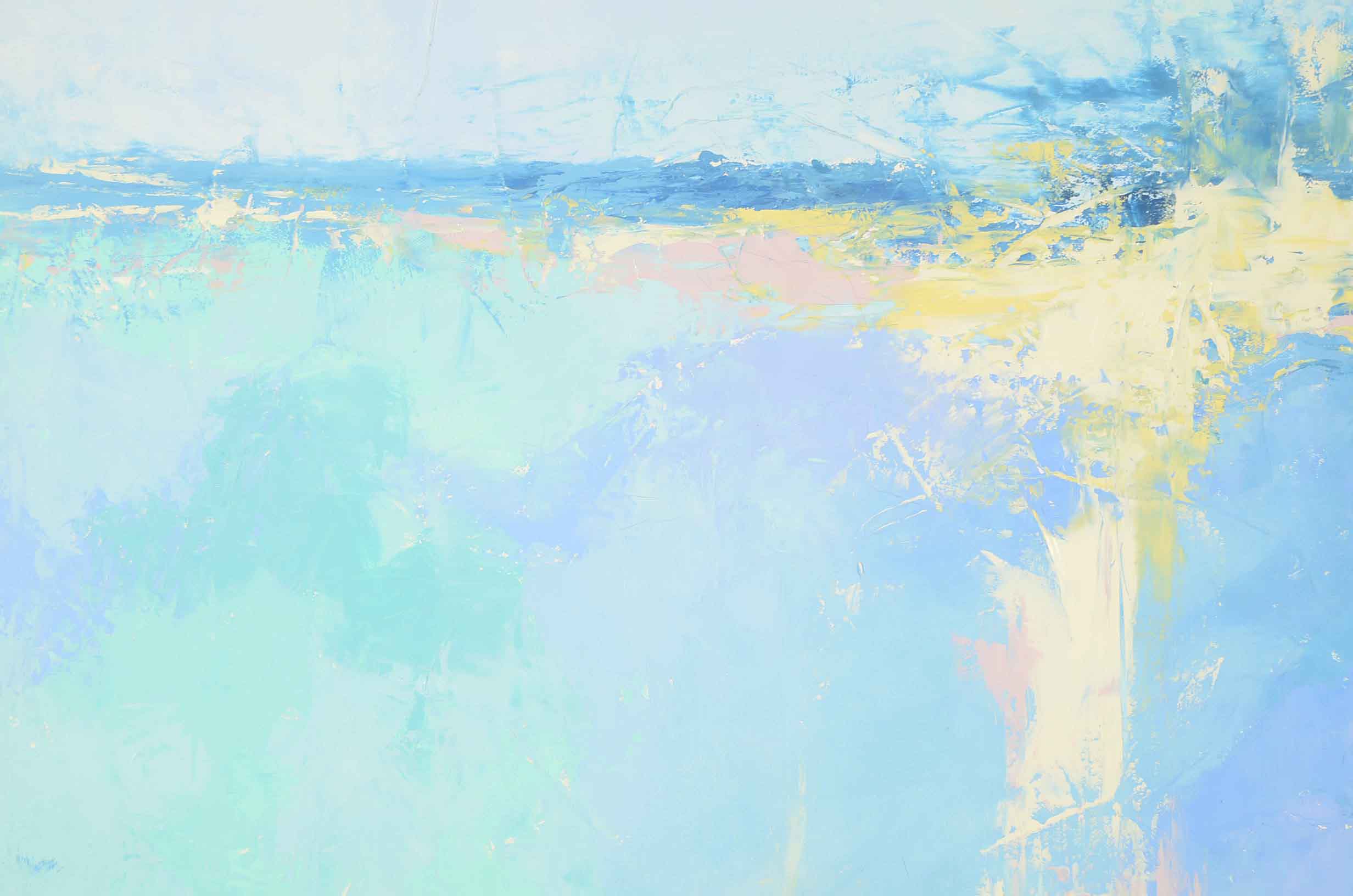 Sarah Brown Abstract Oil Painting "Seascape Sun" | EBTH