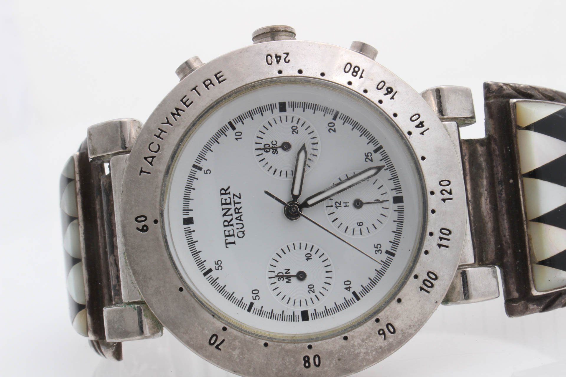 Terner Watch with Sterling Silver Set with Coral , Onyx and More | EBTH