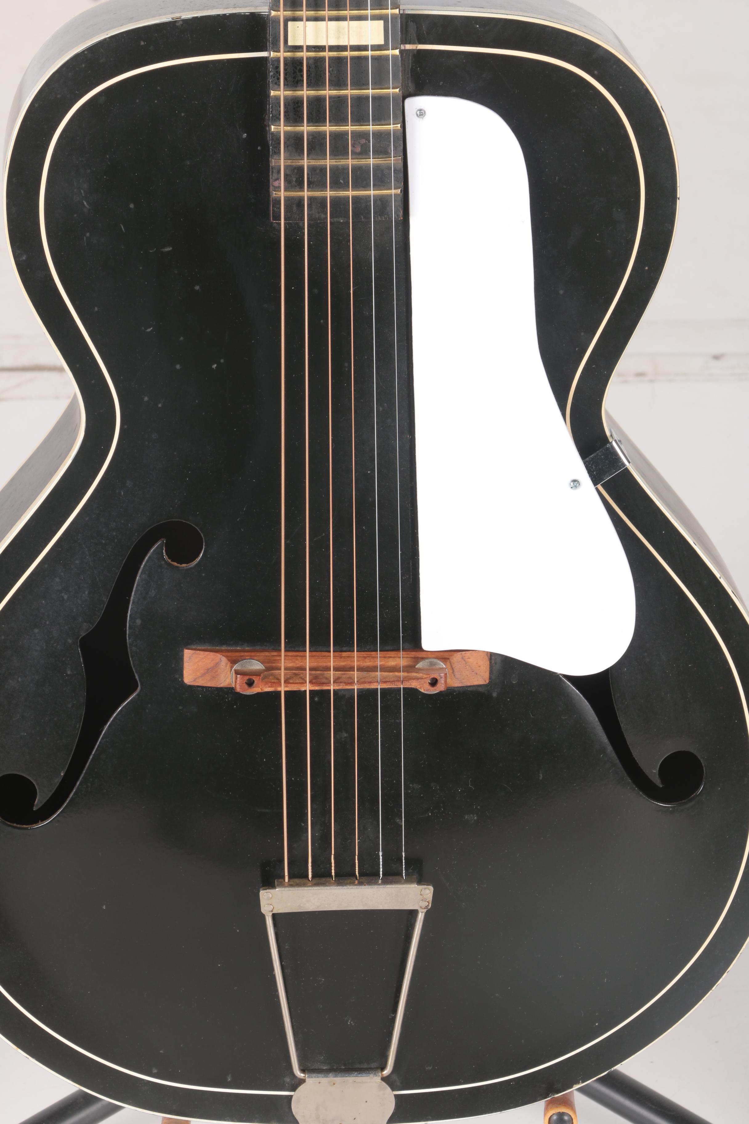 1960s Silvertone Tuxedo Archtop Guitar and Case | EBTH