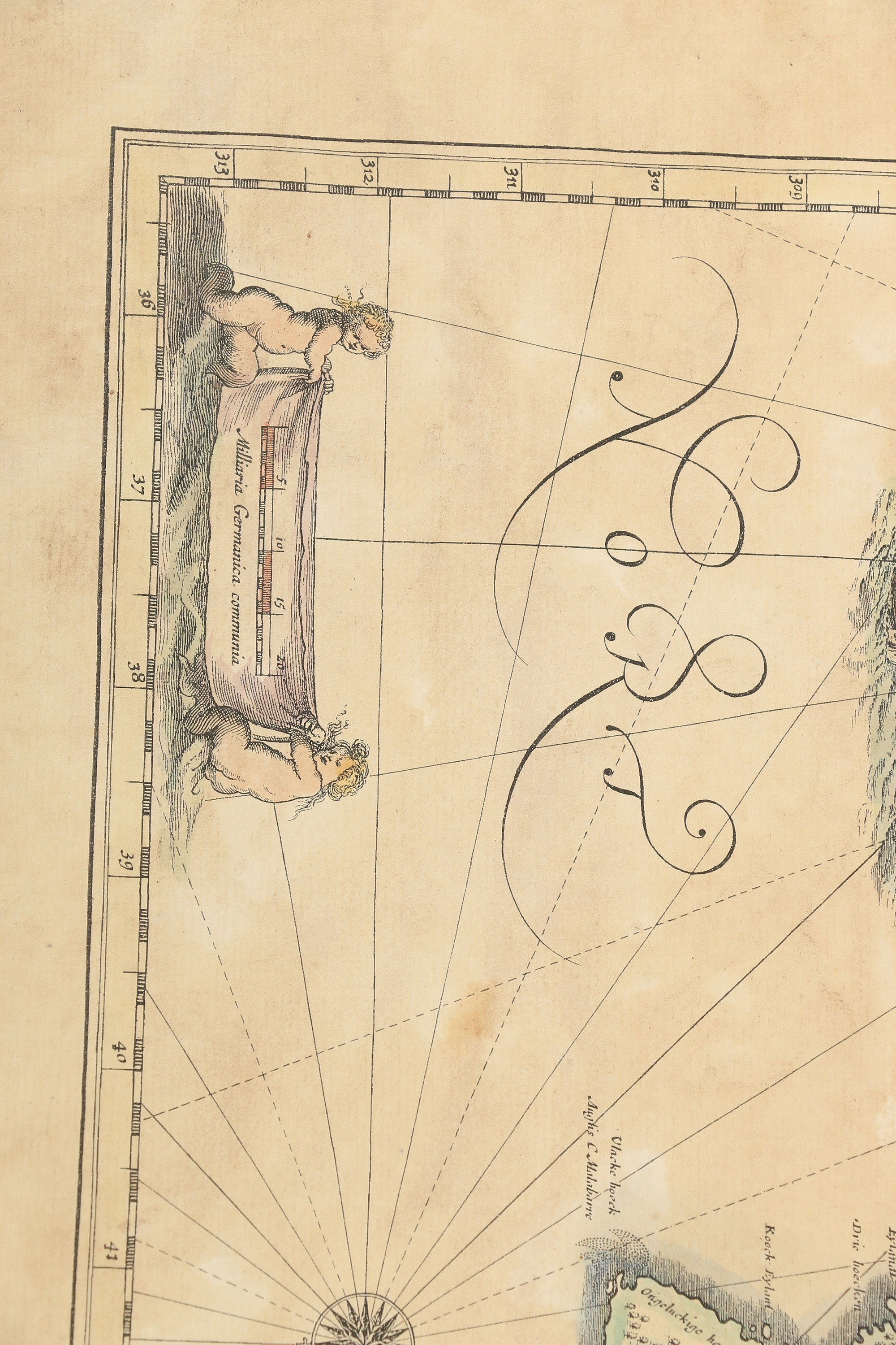 19th-Century Wood Engraving Map on Paper of Jan Jansson's Maps of the ...