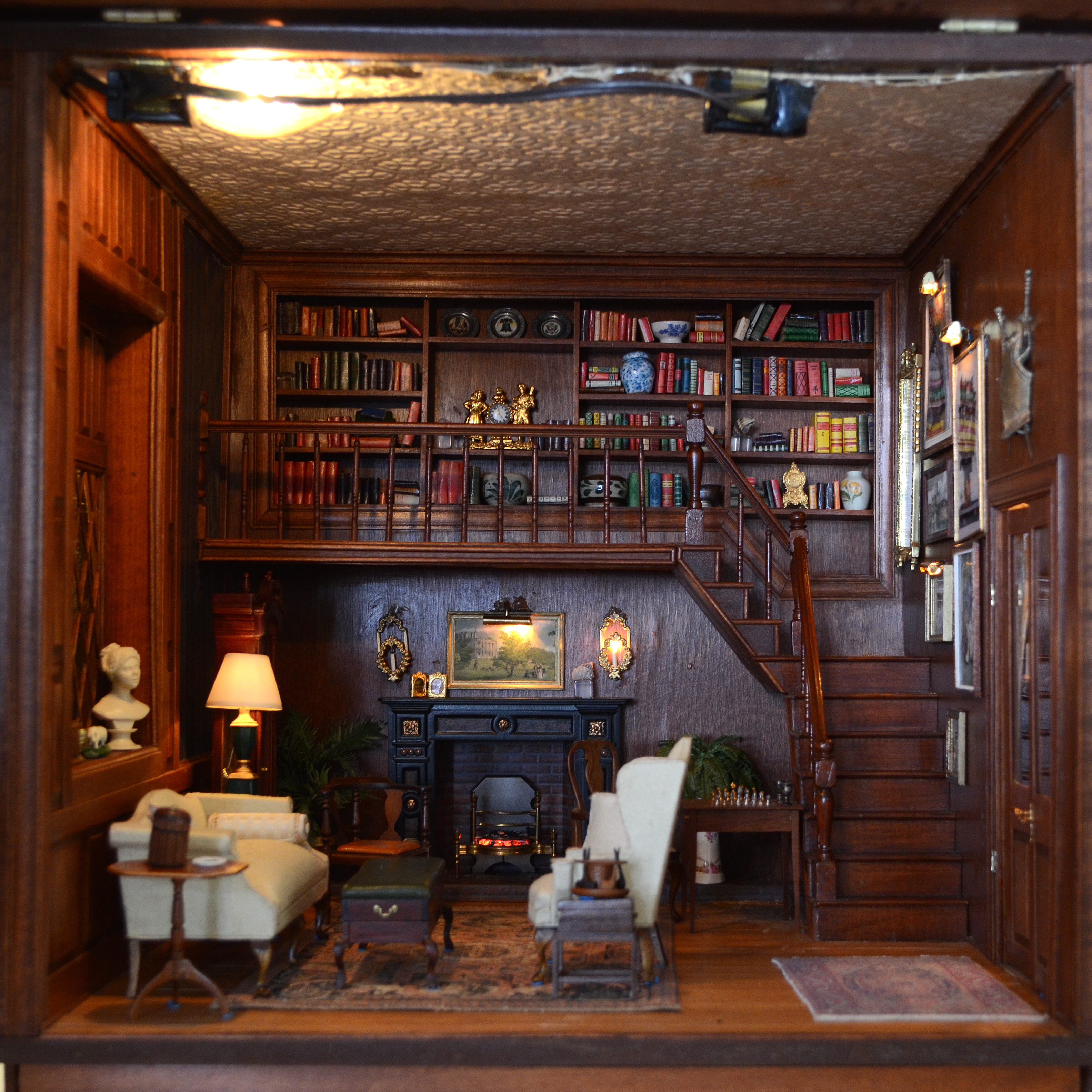 Vintage Miniature Library Room From The Charles Tebelman Collection | EBTH