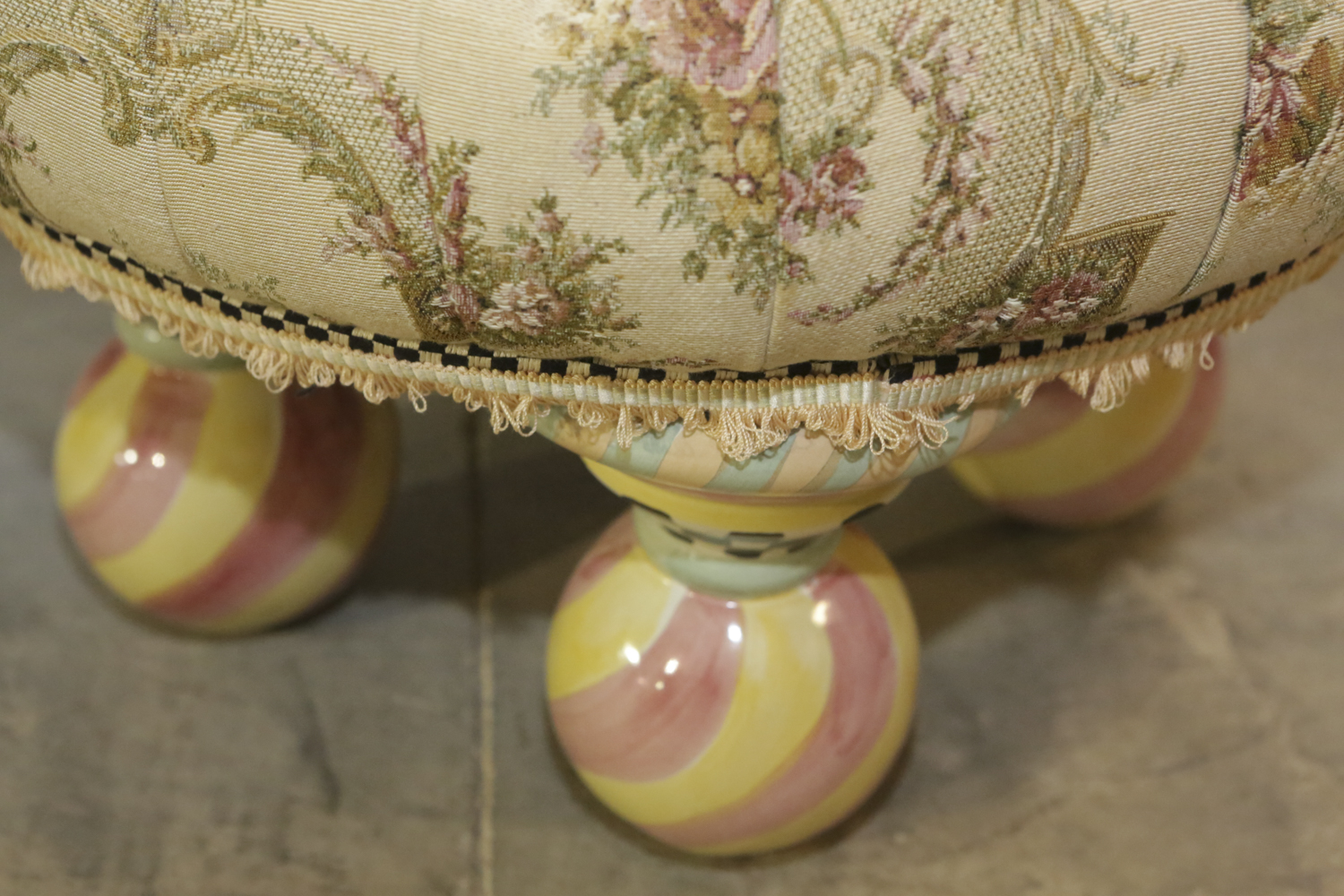 Floral Tuffet by MacKenzie Childs Ltd. | EBTH