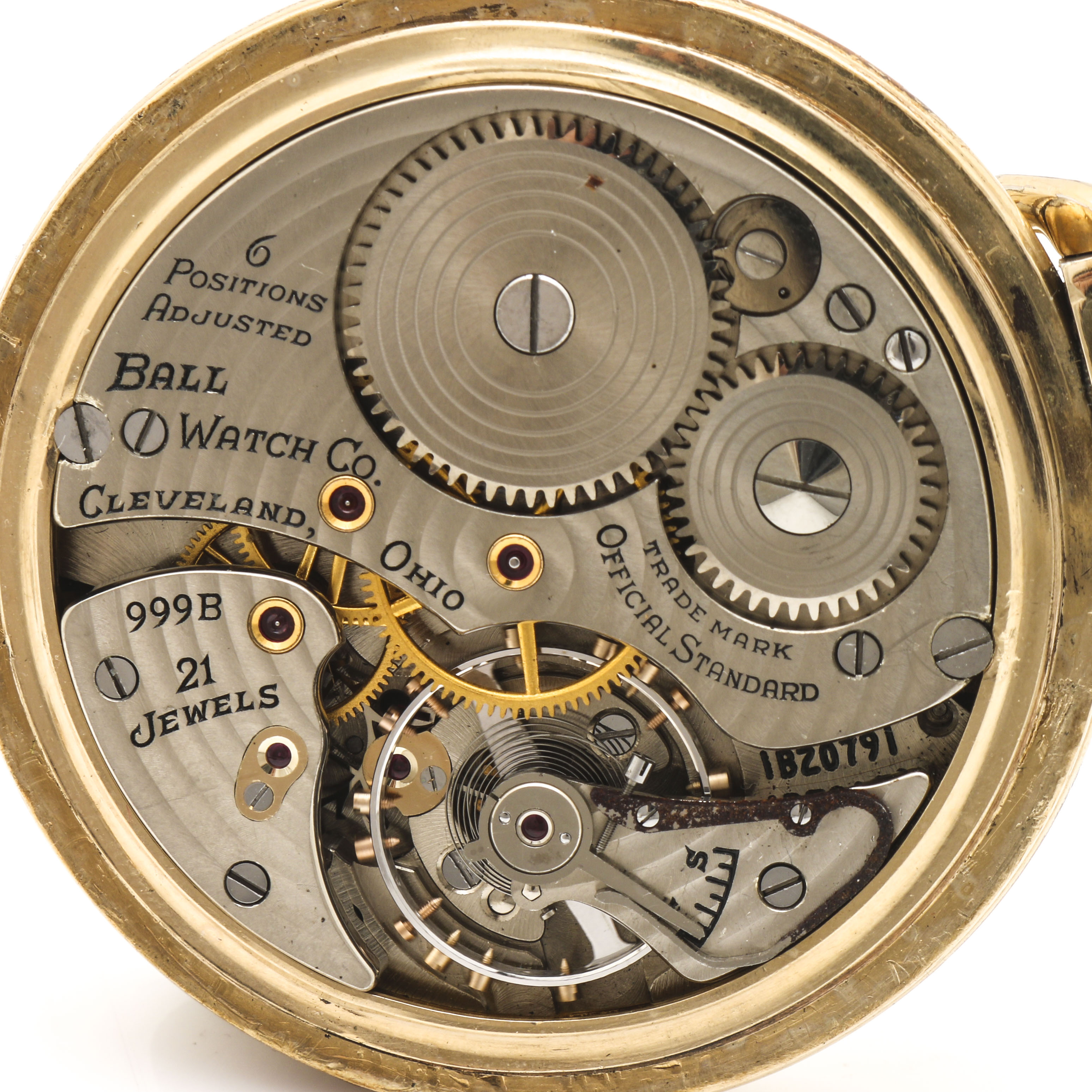 Vintage Ball 10K Gold Filled Pocket Watch | EBTH